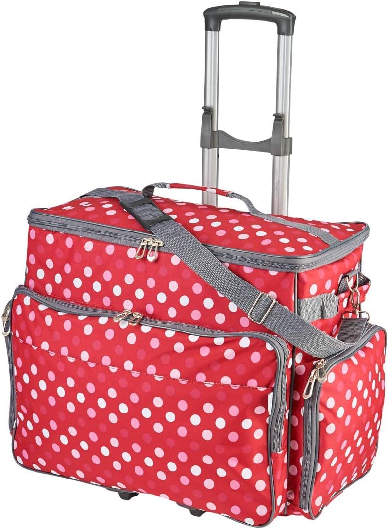 Large Sewing Machine Trolley Bag on Wheels in a Durable Black Fabric ...