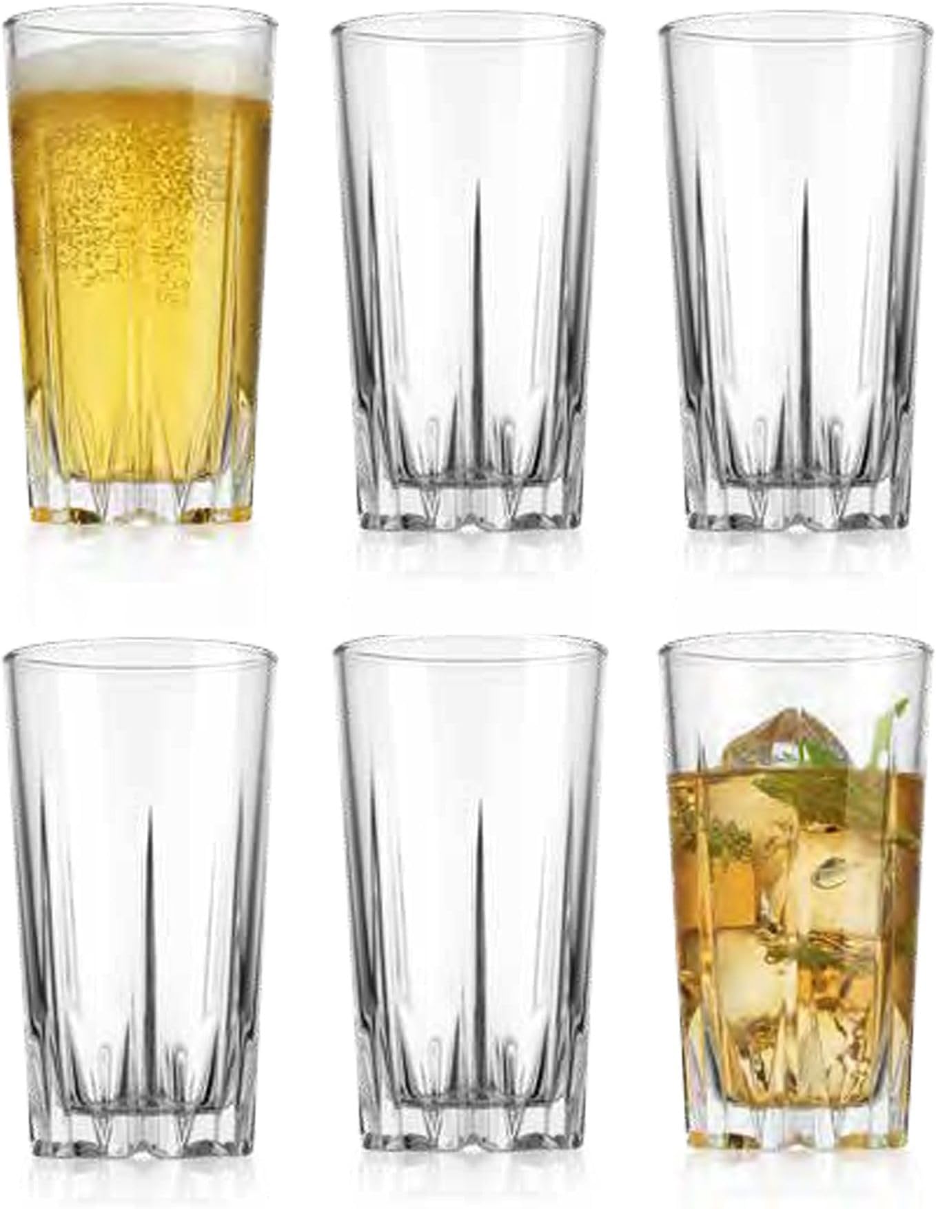 Amazon.com | Glaver's Classic Drinking Glasses Set Of 6 Old Fashioned ...