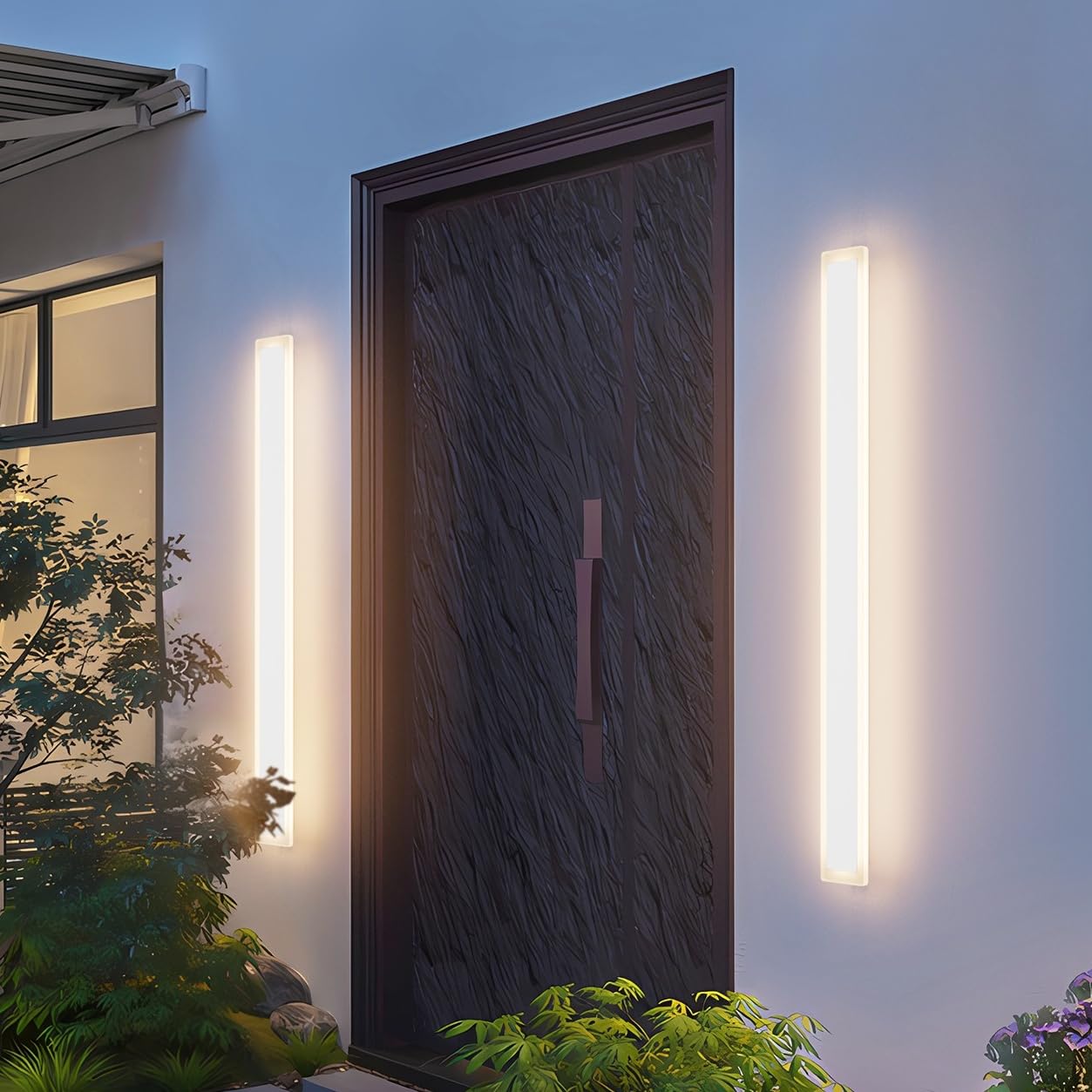 Coinmit 2 Pack 39.4In Long Outdoor Wall Light,Modern Outdoor Wall ...