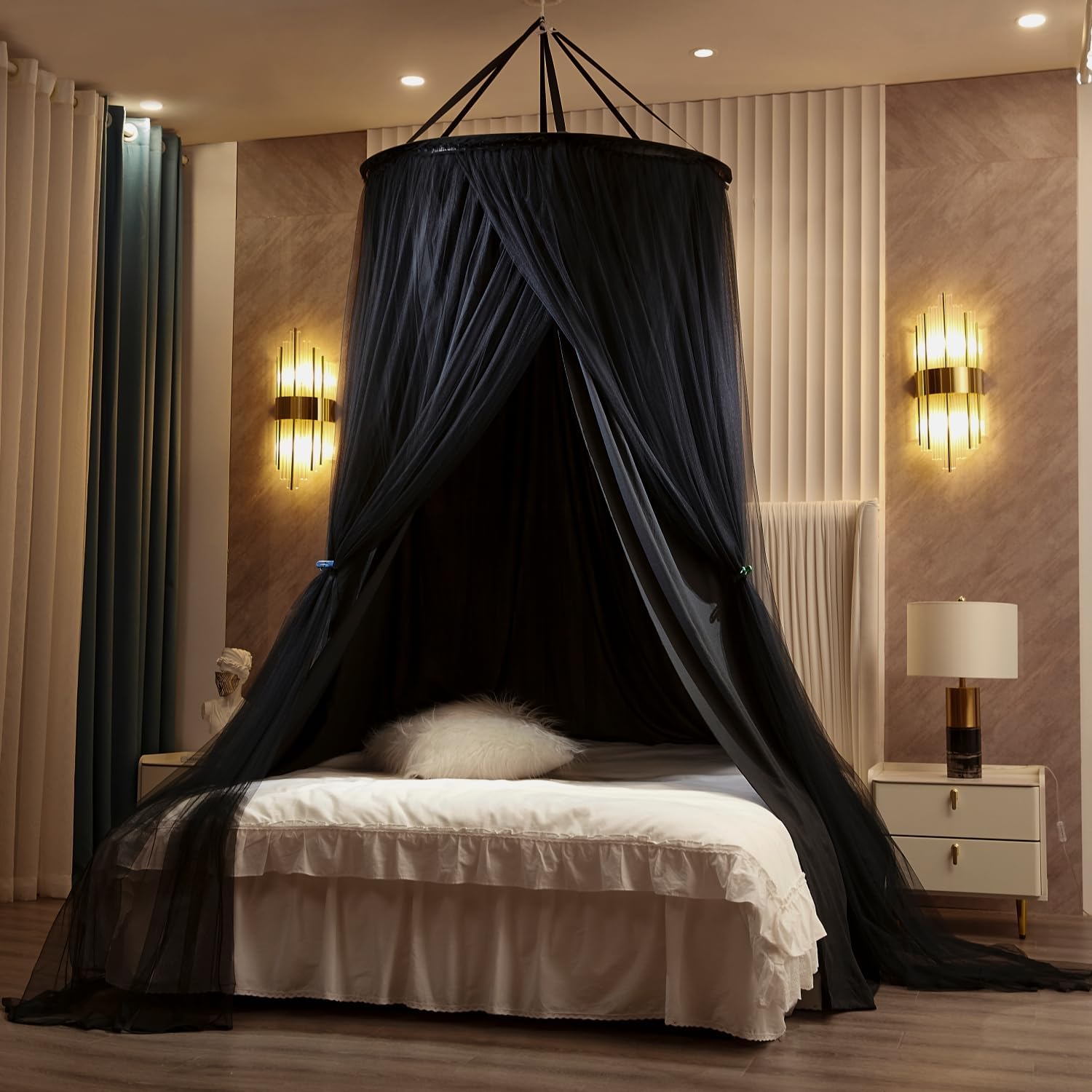 Amazon.com: Srifoliage Mosquito Net Bed Canopy for Girls,Luxurious ...