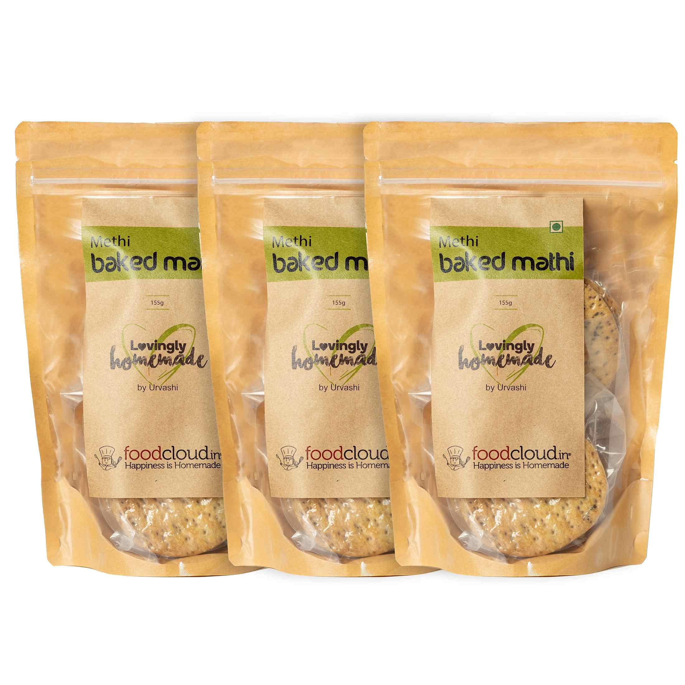 FOODCLOUD.IN Munchies - Baked Methi Mathi (Mathri) | Indian Homemade ...