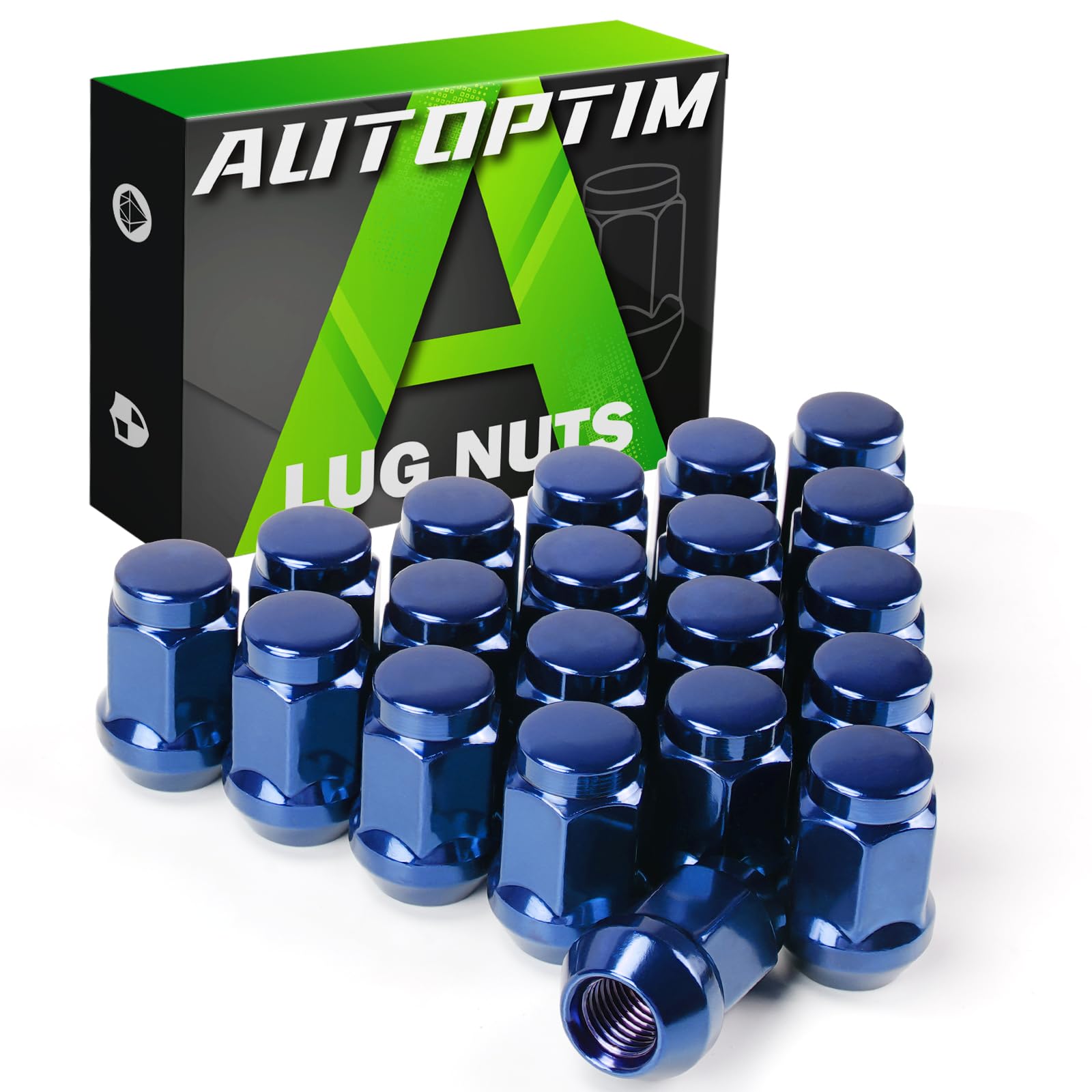Amazon.com: AUTOPTIM M12x1.5 Blue Lug Nuts - Replacement for 2006-2019 ...