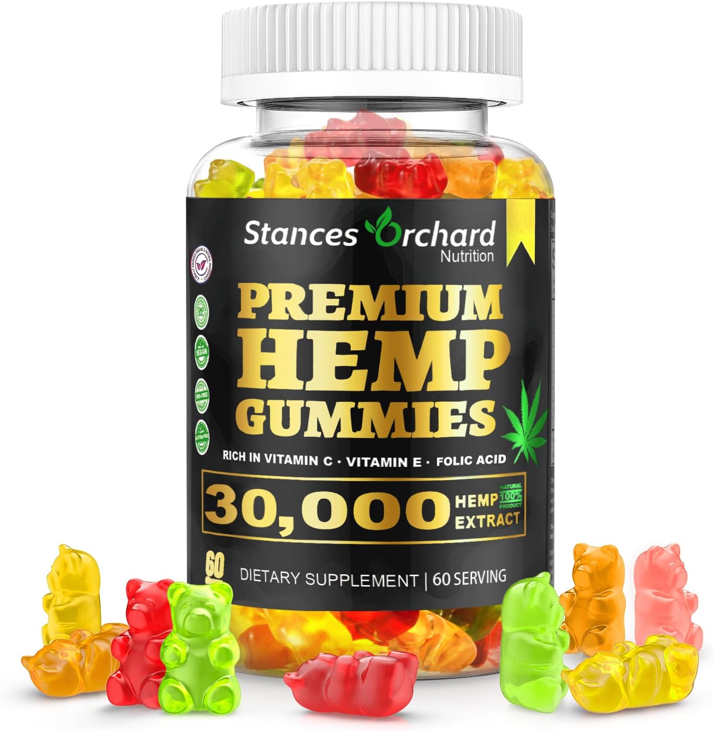Amazon.com: Hemp Gummies High Potency Organic Hemp Supplement - Great ...