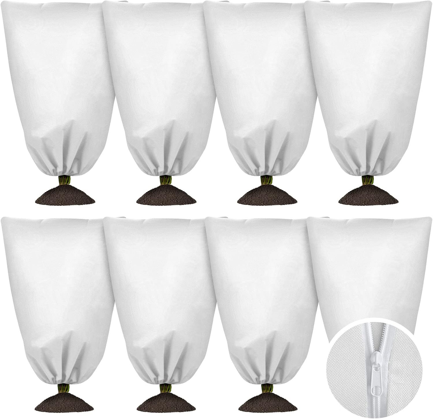 Amazon.com : 8 Pcs Plant Covers Freeze Protection Frost Blankets for ...