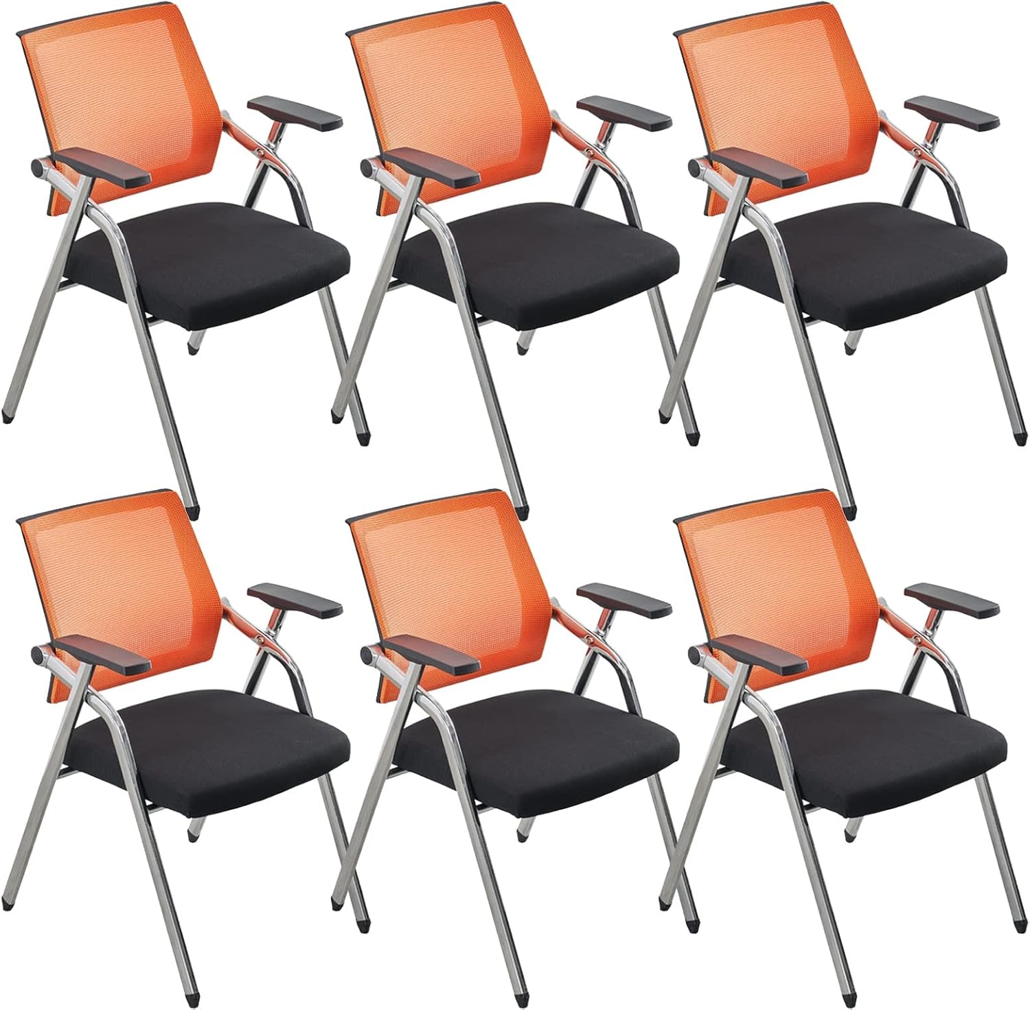 Amazon.com: Office Conference Chairs with Armrest Foldable Mid Back ...