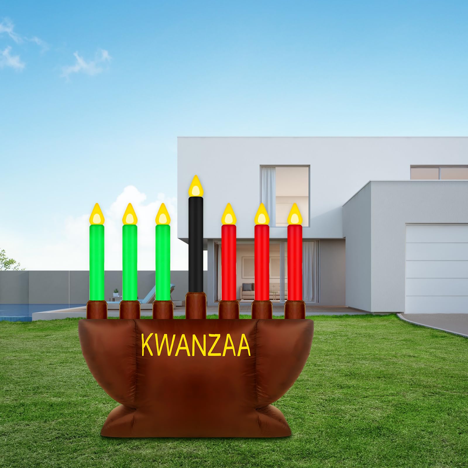 Snapklik.com : Kwanzaa Menorah Inflatable Decoration 8ft African ...
