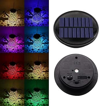 Amazon.com: 2 Pack Solar Lights Replacement Top Parts, 8 Colors Lantern ...