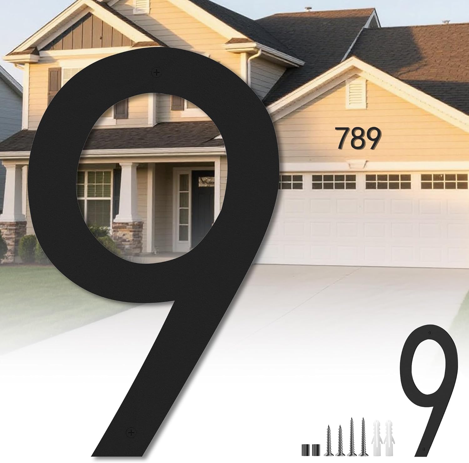 Amazon.com: YUEYIN Update 16 Inch Outdoor House Numbers, Big Black ...