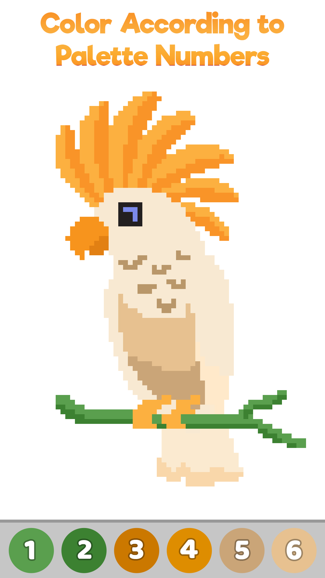 Birds Pixel Art - Paint by Number, Sandbox Coloring Pages - App on the ...