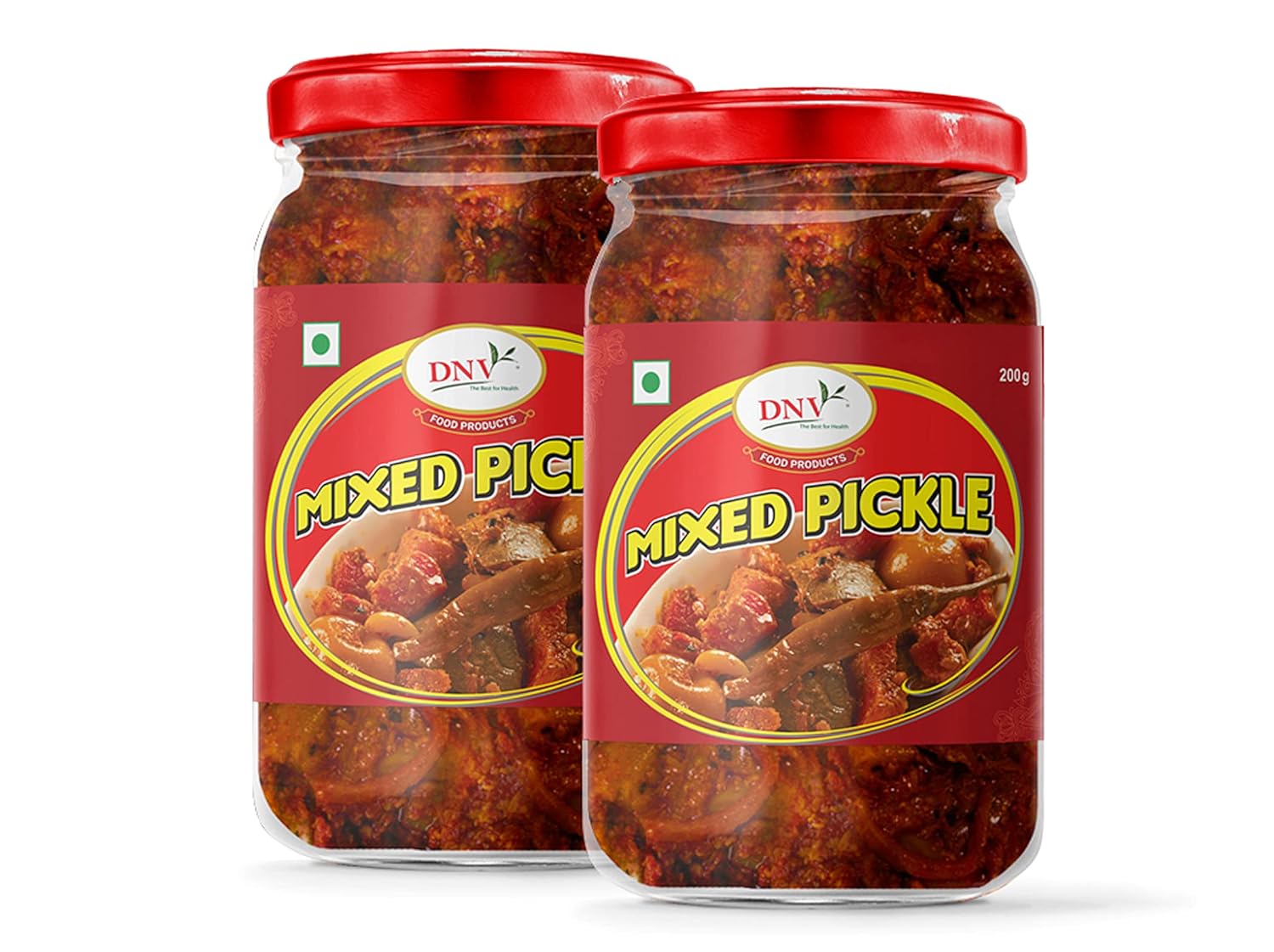 DNV Spicy & Healthy Indian Vegetable Mix Pickle/Mixed Achaar, Pack of 2 ...