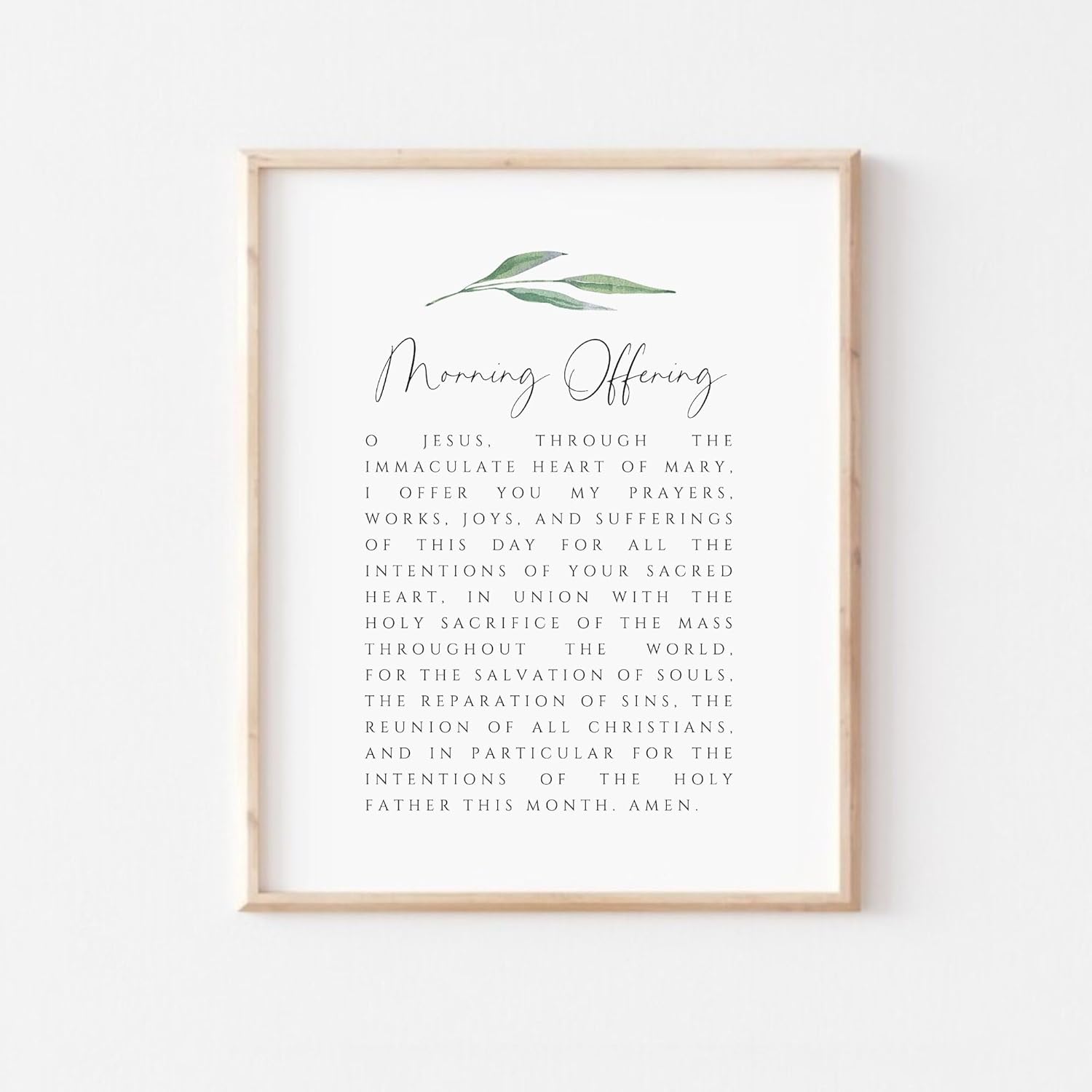 Amazon.com: Morning Offering Prayer Wall Art, O Jesus Through The ...