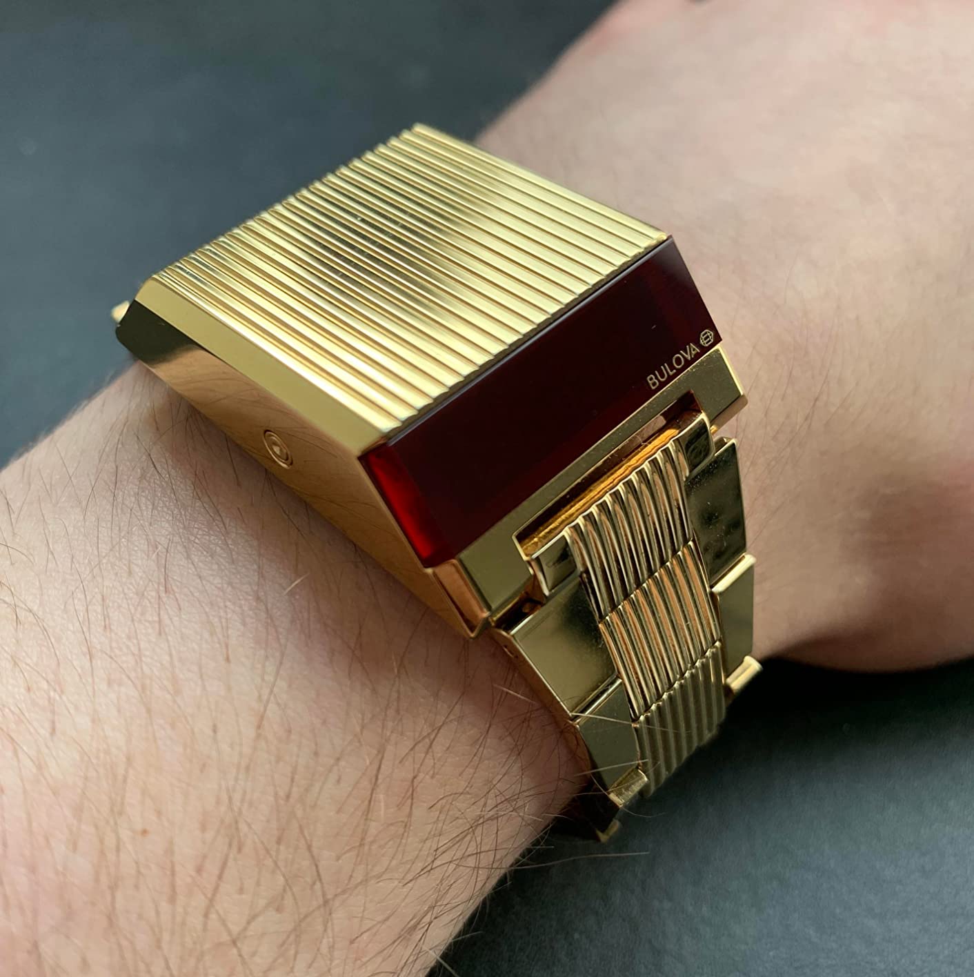 $28/mo - Finance Bulova Mens Archive Series LED Computron Gold ...