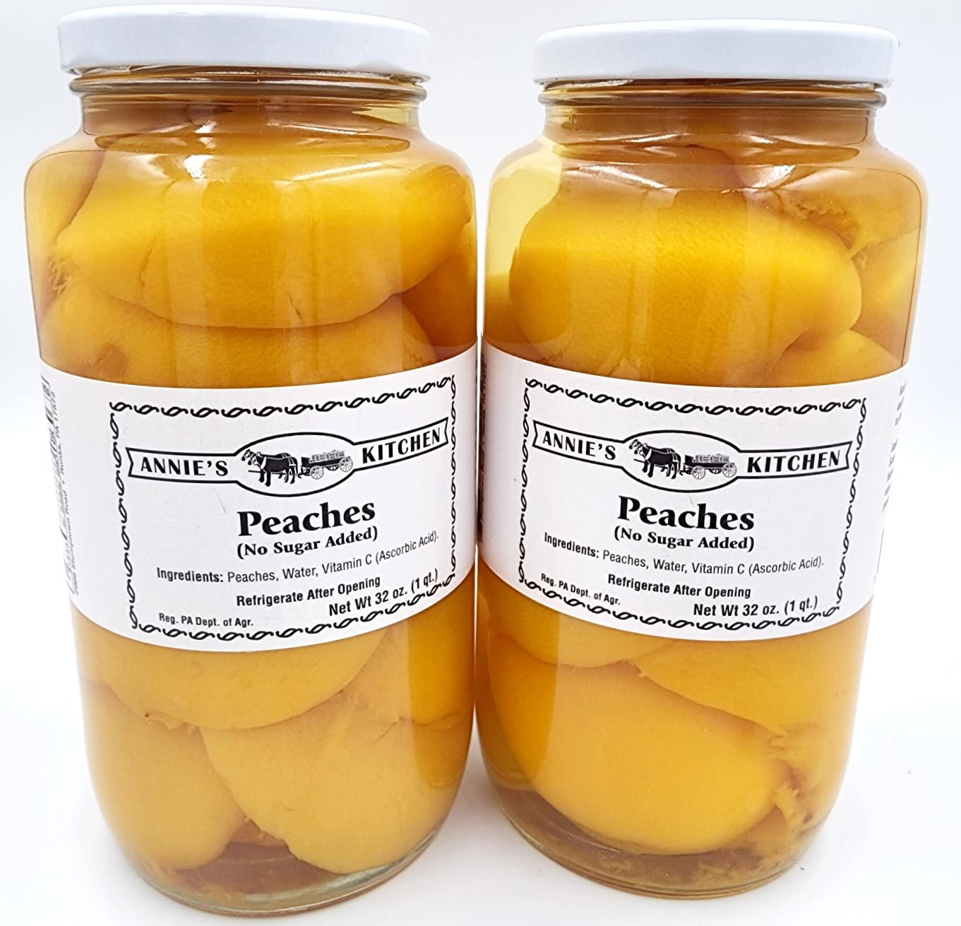 Amazon.com : Annie's Amish Kitchen Pickled Peaches No Sugar Added All ...