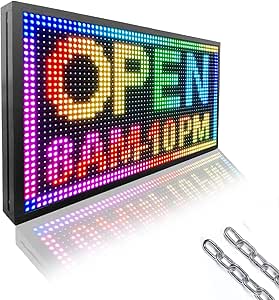 Amazon.com : P10 Outdoor Scrolling Led Sign 27”X14” WIFI Control Full ...