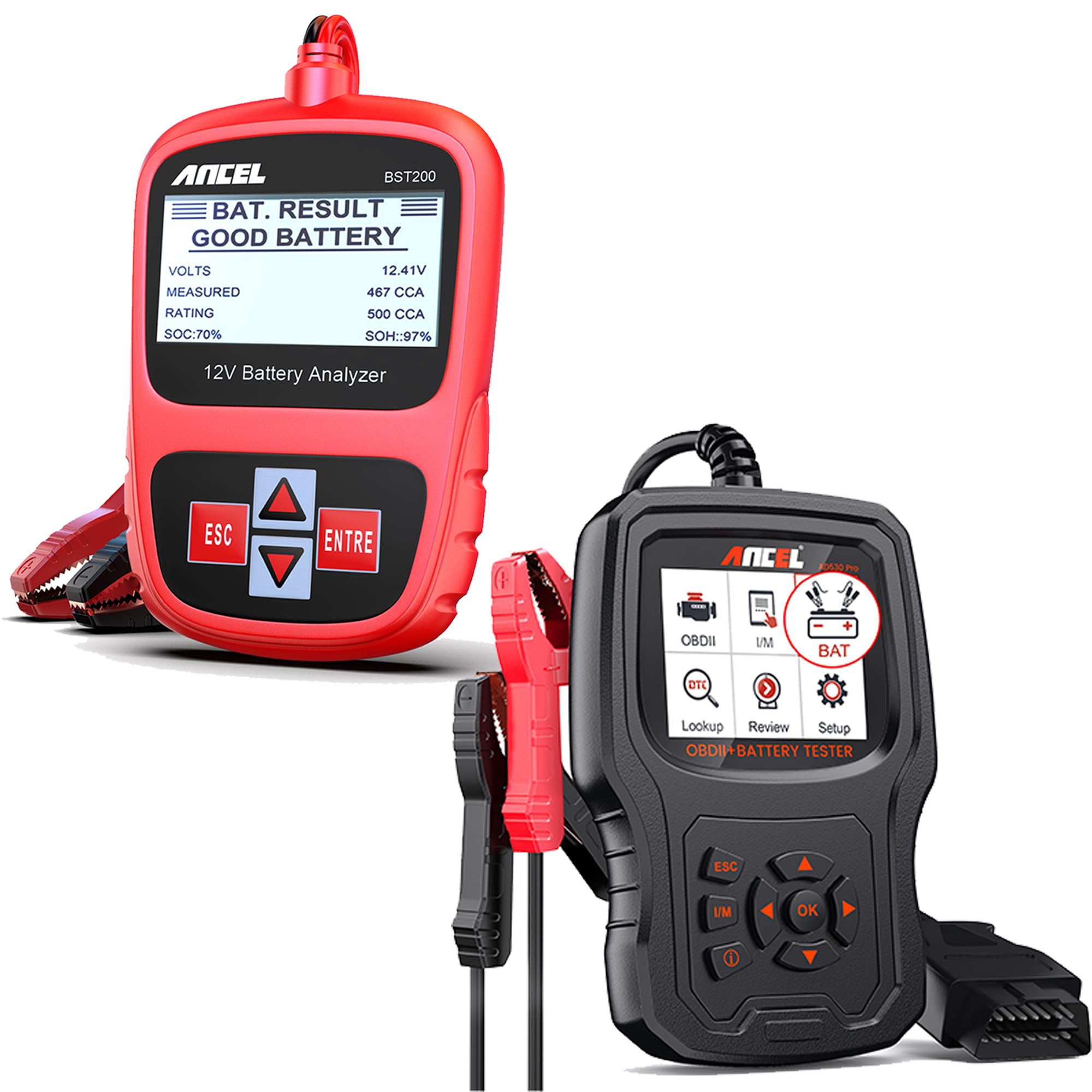 Amazon.com: ANCEL BST200 12V Car Battery Tester + ANCEL AD530 PRO 2 in ...