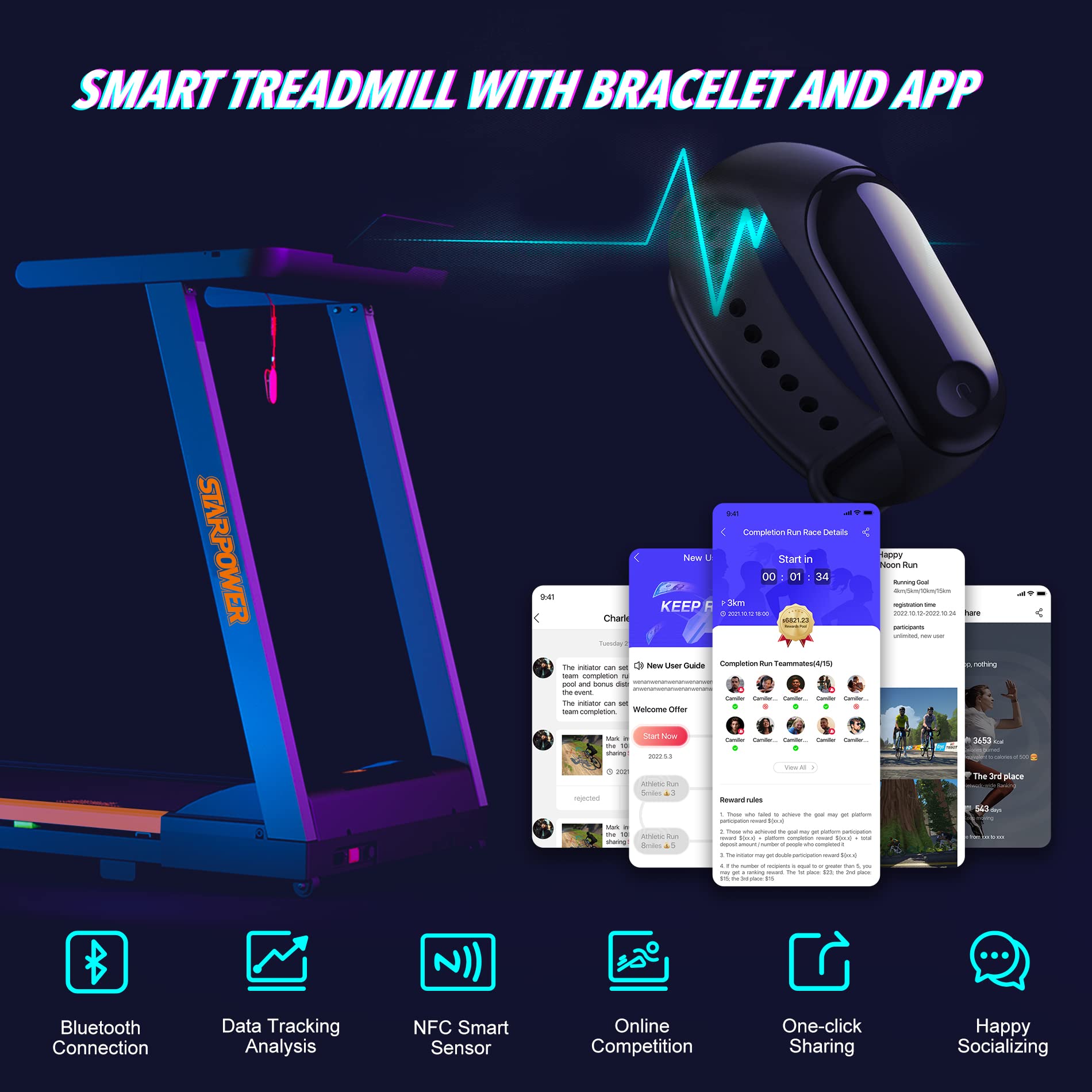 Smart Folding Treadmill with...B0B8CK7K5J | Encarguelo.com
