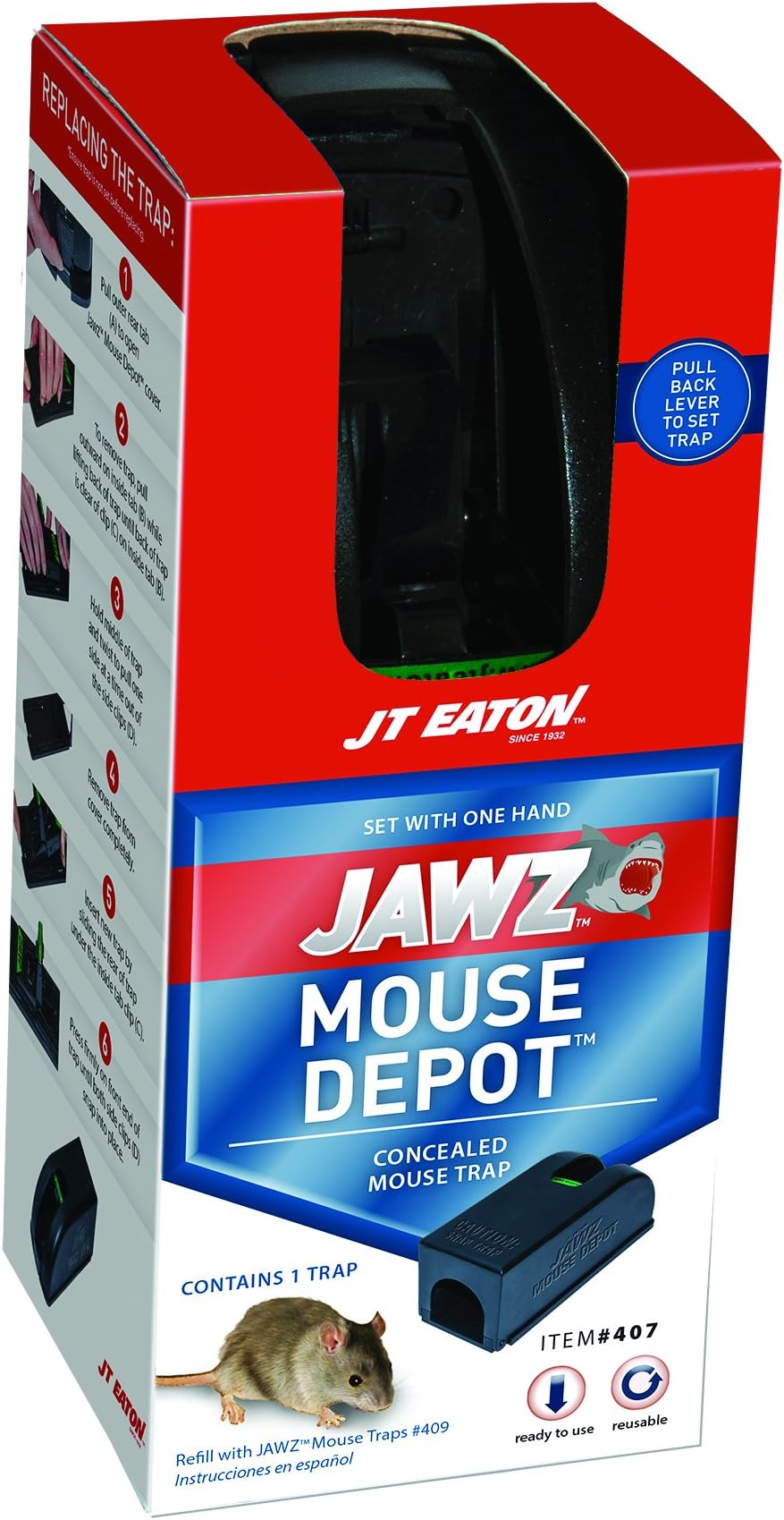Amazon.com : JT Eaton Jawz 407 Depot Covered Mouse Traps : Patio, Lawn ...