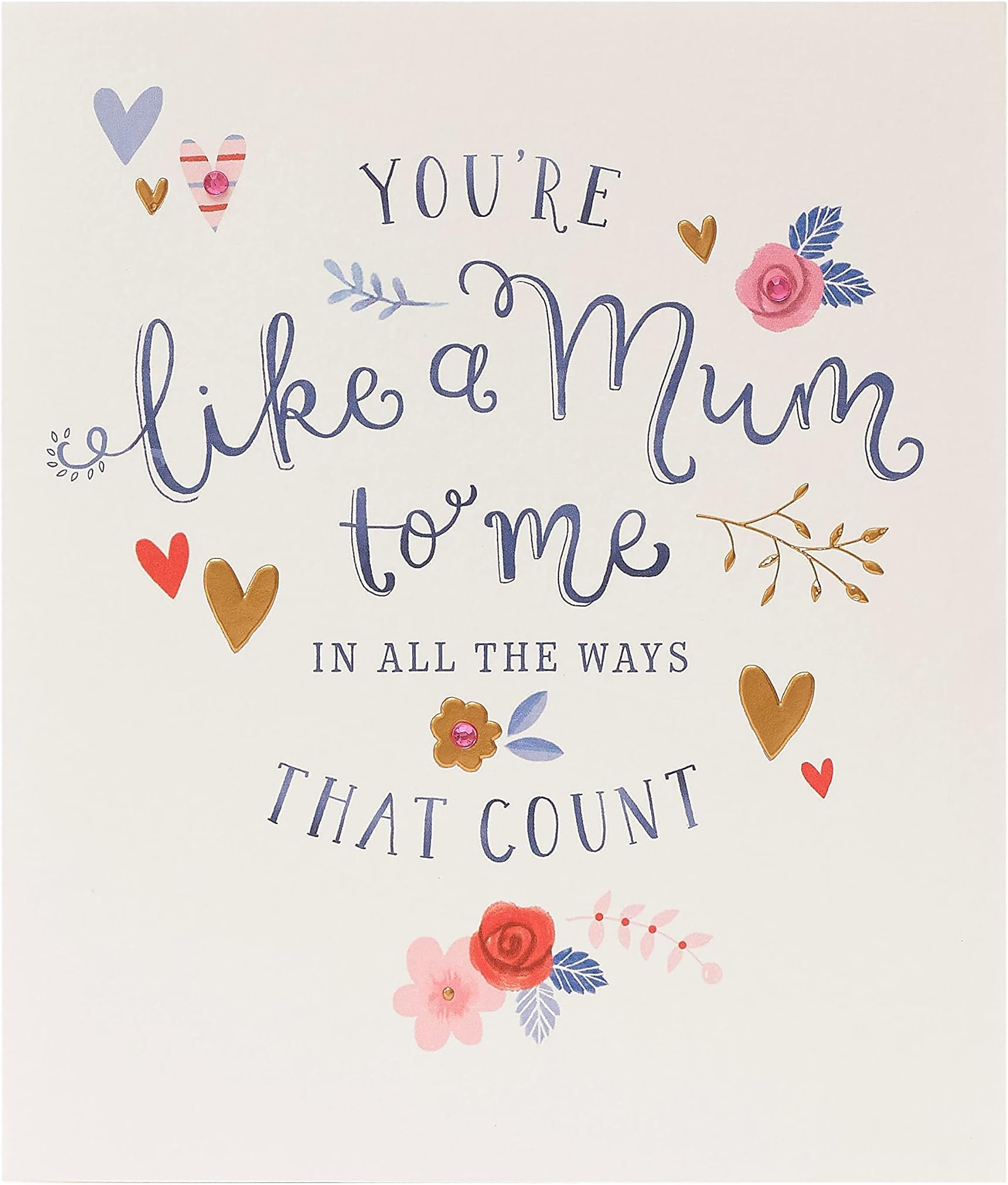 Someone Like A Mum to Me Birthday Card - Bouquet of Flowers - : Amazon ...