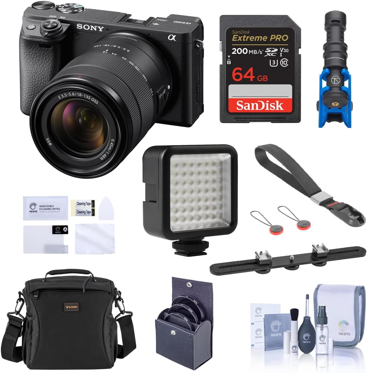 Amazon.com : Sony Alpha a6400 Mirrorless Digital Camera with 18-135mm f/3.5-5.6 OSS Lens, Bundle ...