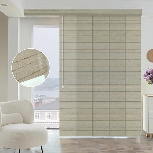 Amazon.com: Graywind Manual Sliding Panels Natural Woven Panel Track ...