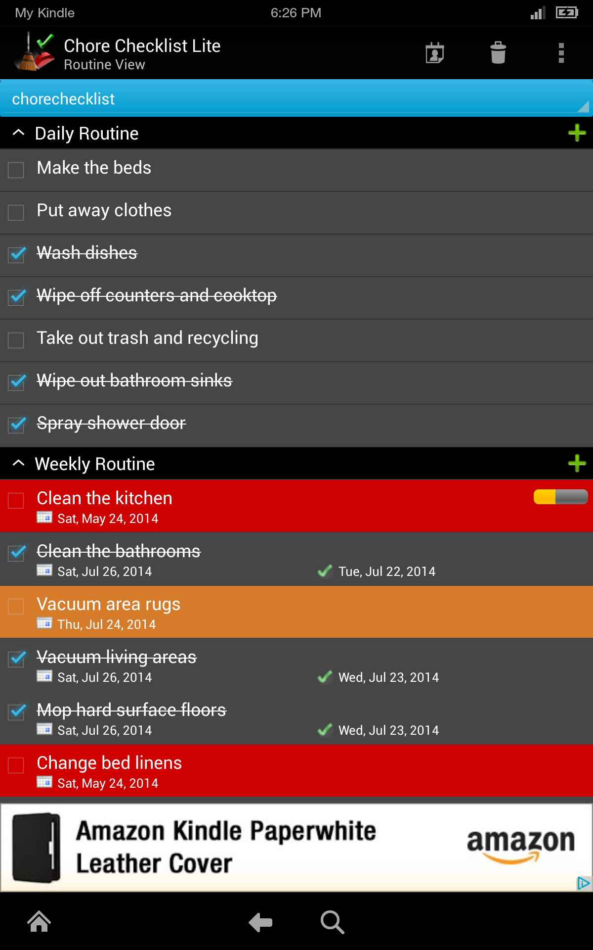 Chore Checklist - Lite - App on the Amazon Appstore