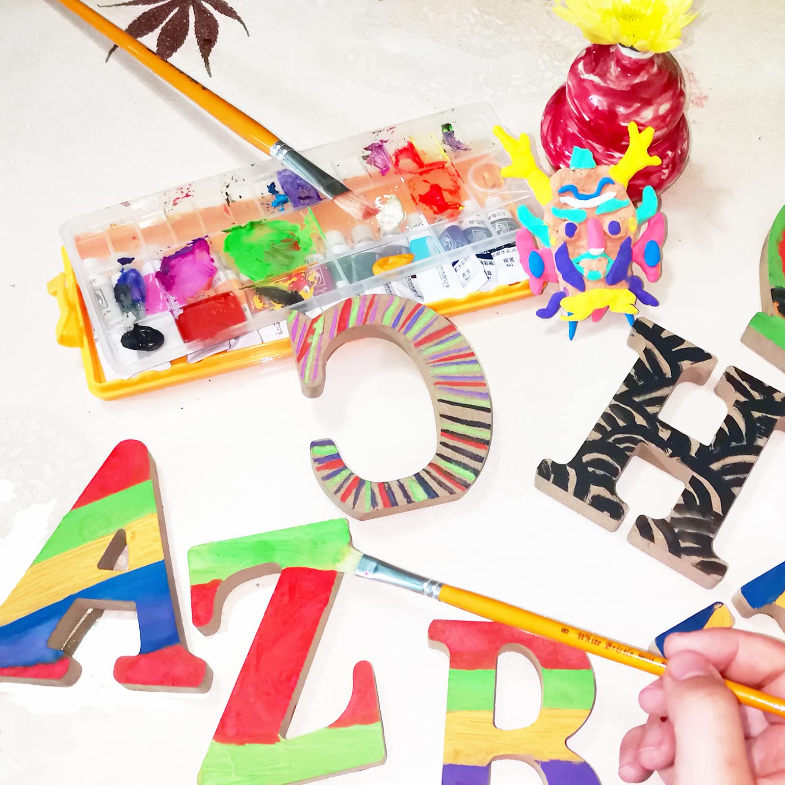 Snapklik.com : AOCEAN 6 Inch Designable Wood Letters Unfinished Wood ...