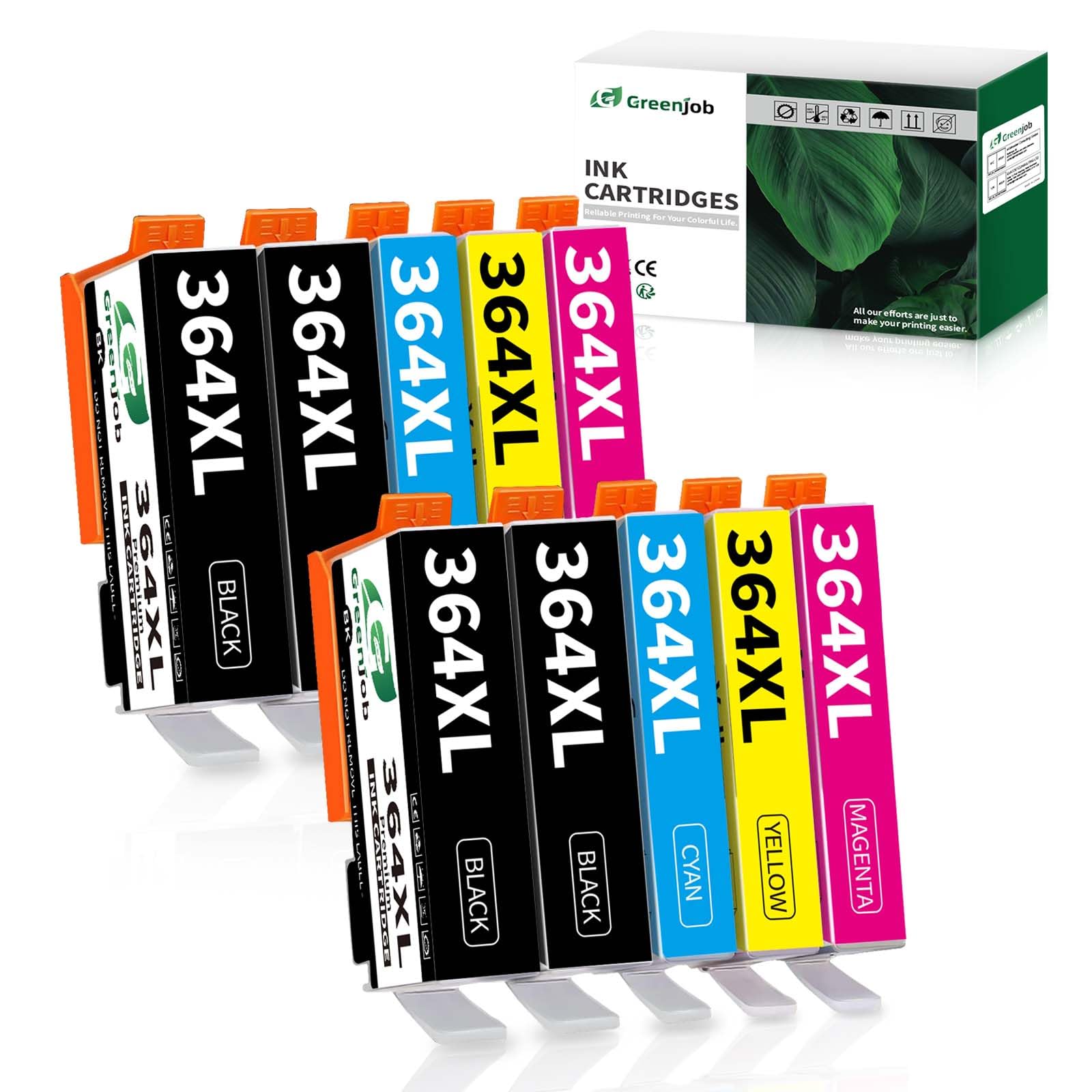 Greenjob 364XL Ink Cartridges Multipack Compatible for HP 364 Ink for ...