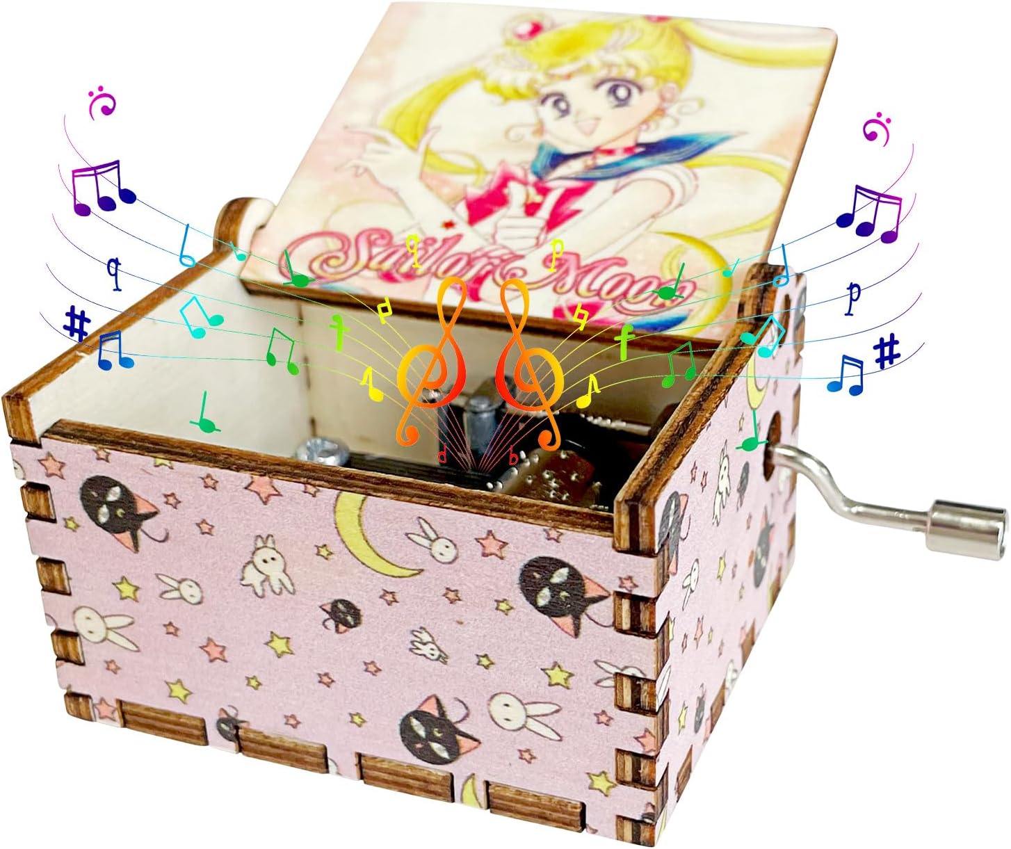 THEXIU Hand Crank Musical Box,Carved Wooden Musical Box,Wooden Music Box,Mechanism Engraved Wood ...