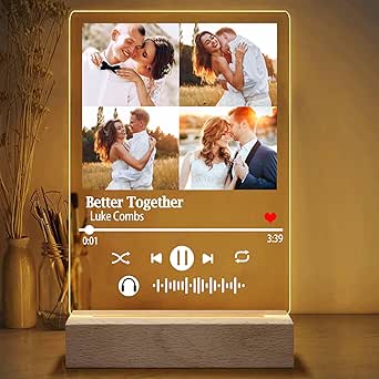 Amazon.com: COLORSFORU Custom Spotify Plaque, Personalized Acrylic Song ...