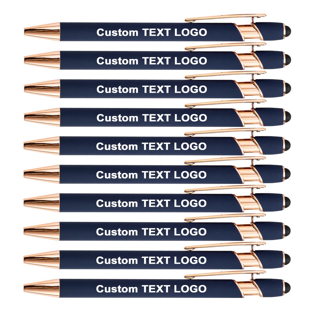 Amazon.com : HEYZARDA Custom Ballpoint Pens with Name Text Logo for ...