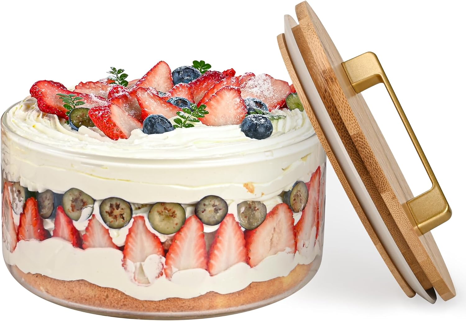 Amazon.com | YUBAMIN Trifle Bowl Glass, 8inch Large Trifle Bowl with ...