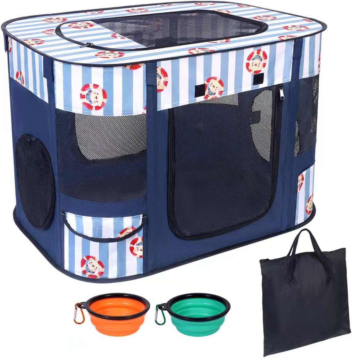 Amazon.com : Foldable Dog Playpen Indoor,Expandable Puppy Playpen ...