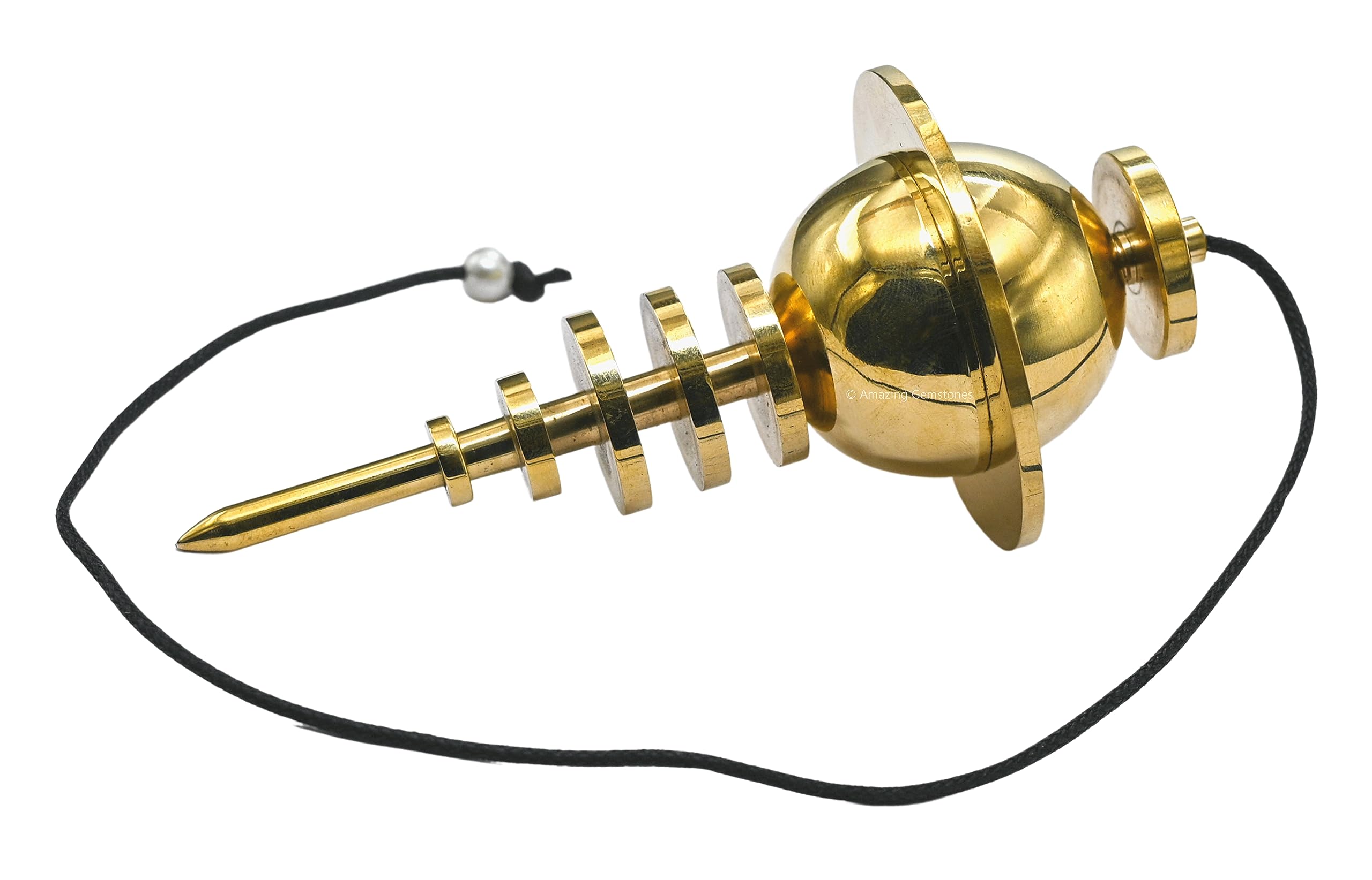 Healing Metal Pendulums for Divination, Extra Large Gold Chakra ...