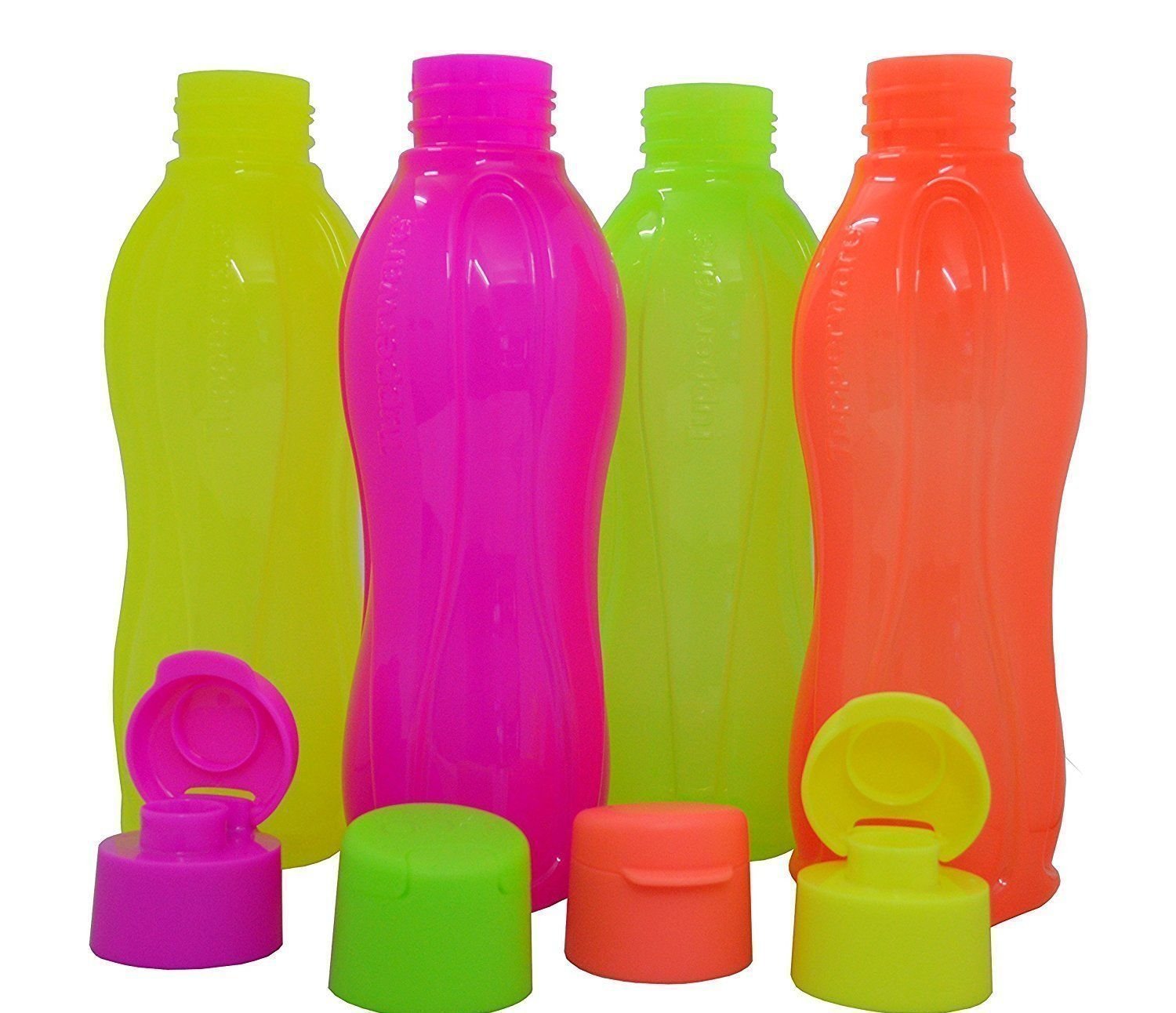 Amazon.com : Tupperware Eco Sports Water Bottle Flip Top 500ml 4pcs ...