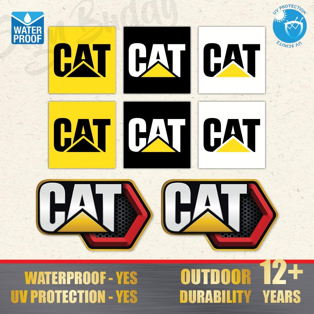 (Packung mit 8 Stück) Caterpillar Cat New Diesel Power Logo Vinyl ...