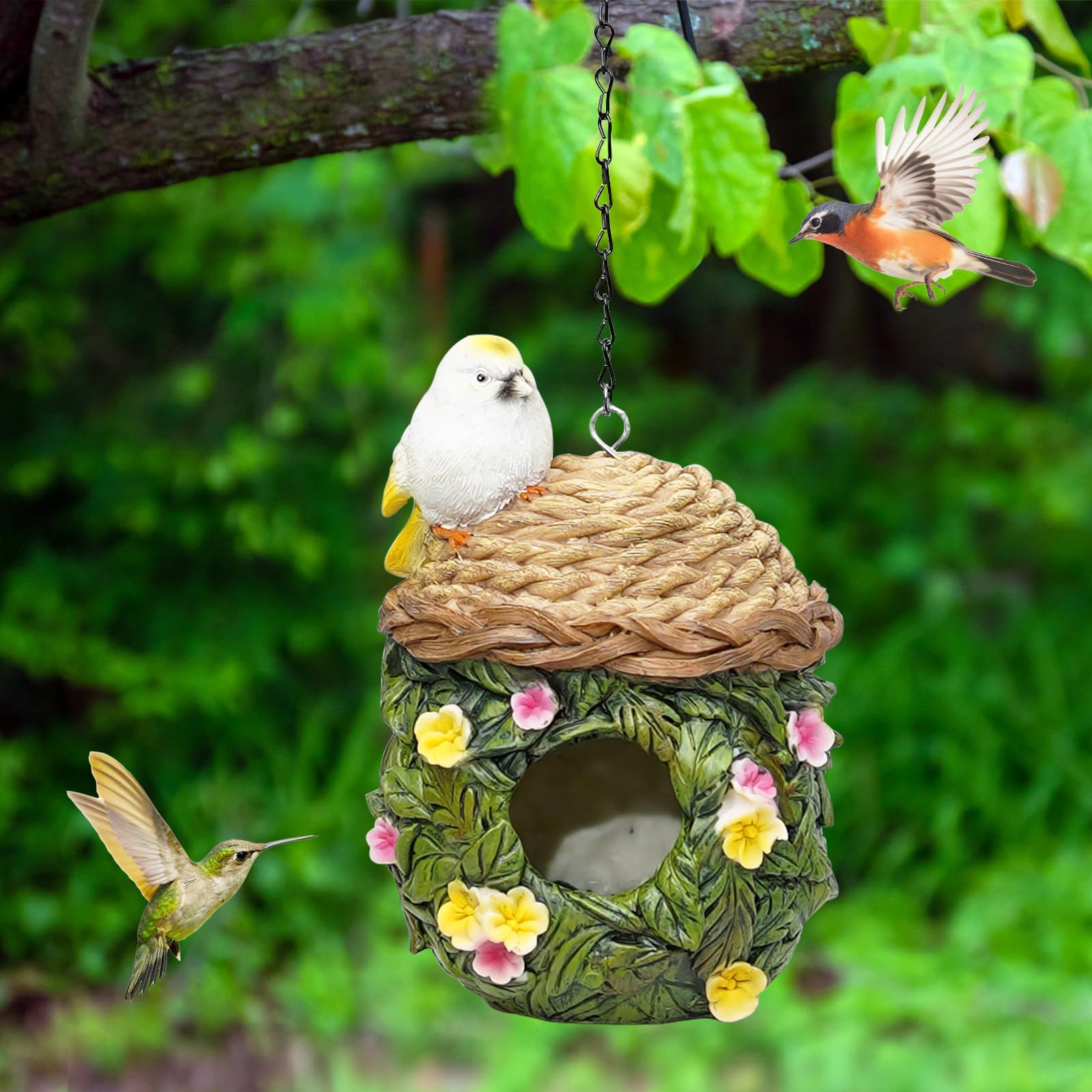 Amazon.com: MeyRolizn Garden Bird House for Outside, Clearance Hanging ...