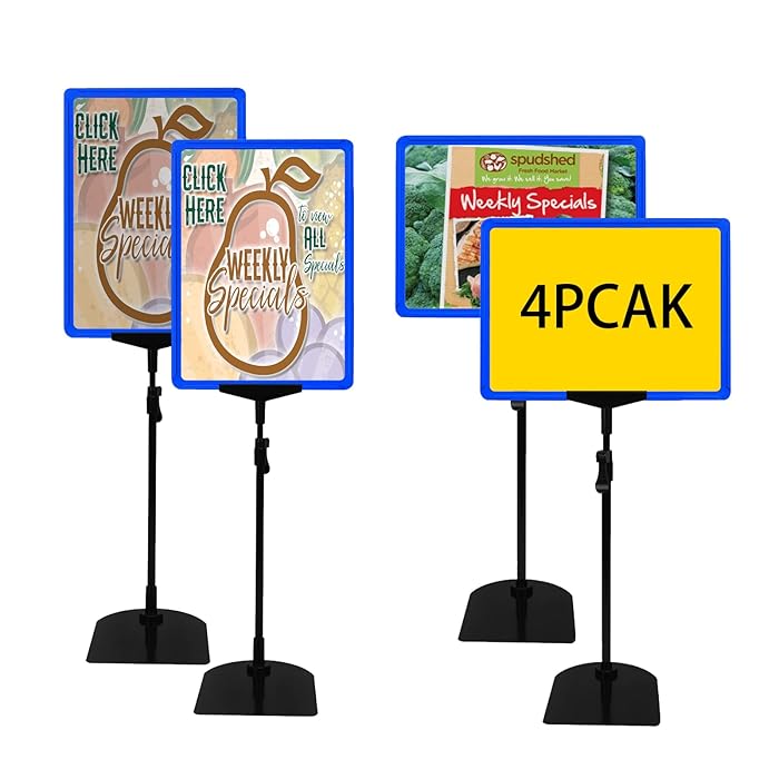 Buy Floor Sign Stand Display Sign Holder Poster Stand, Adjustable ...