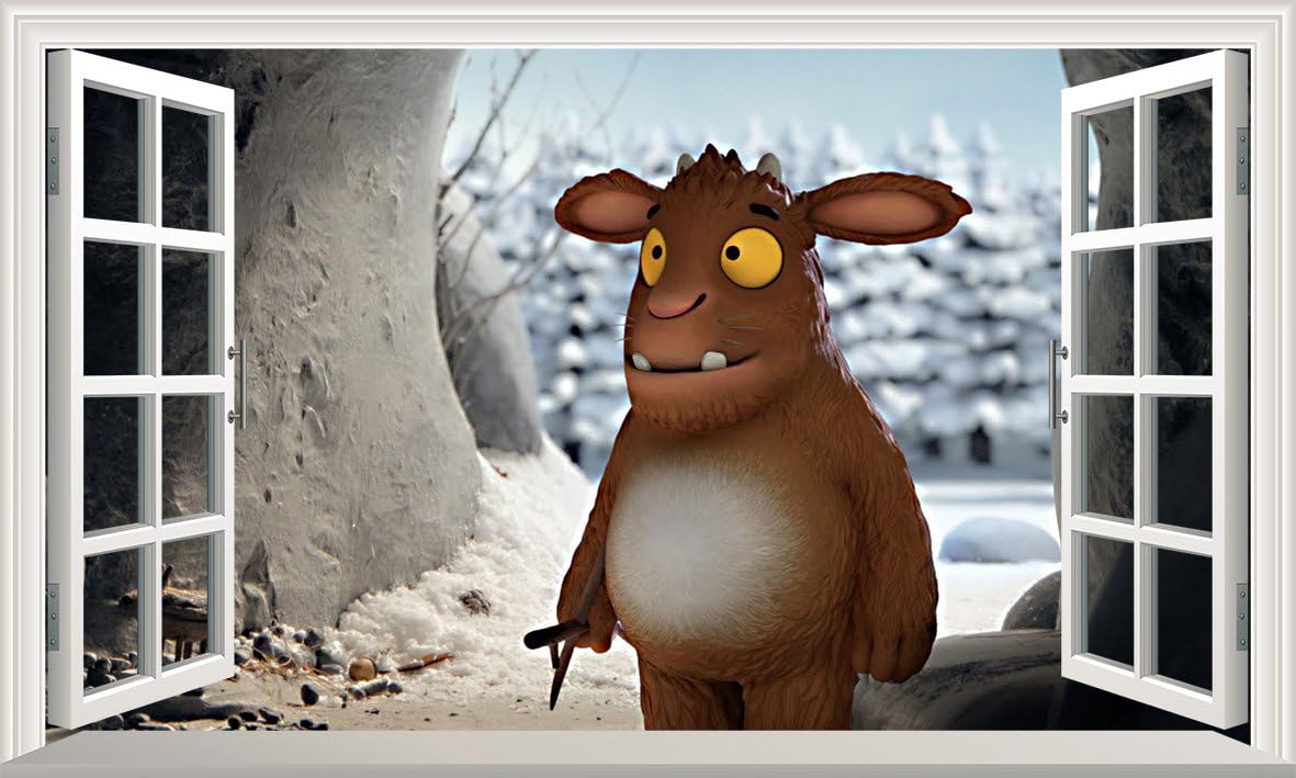 Gruffalo Child Magic Window Wall Sticker Self Adhesive Poster Wall Art ...