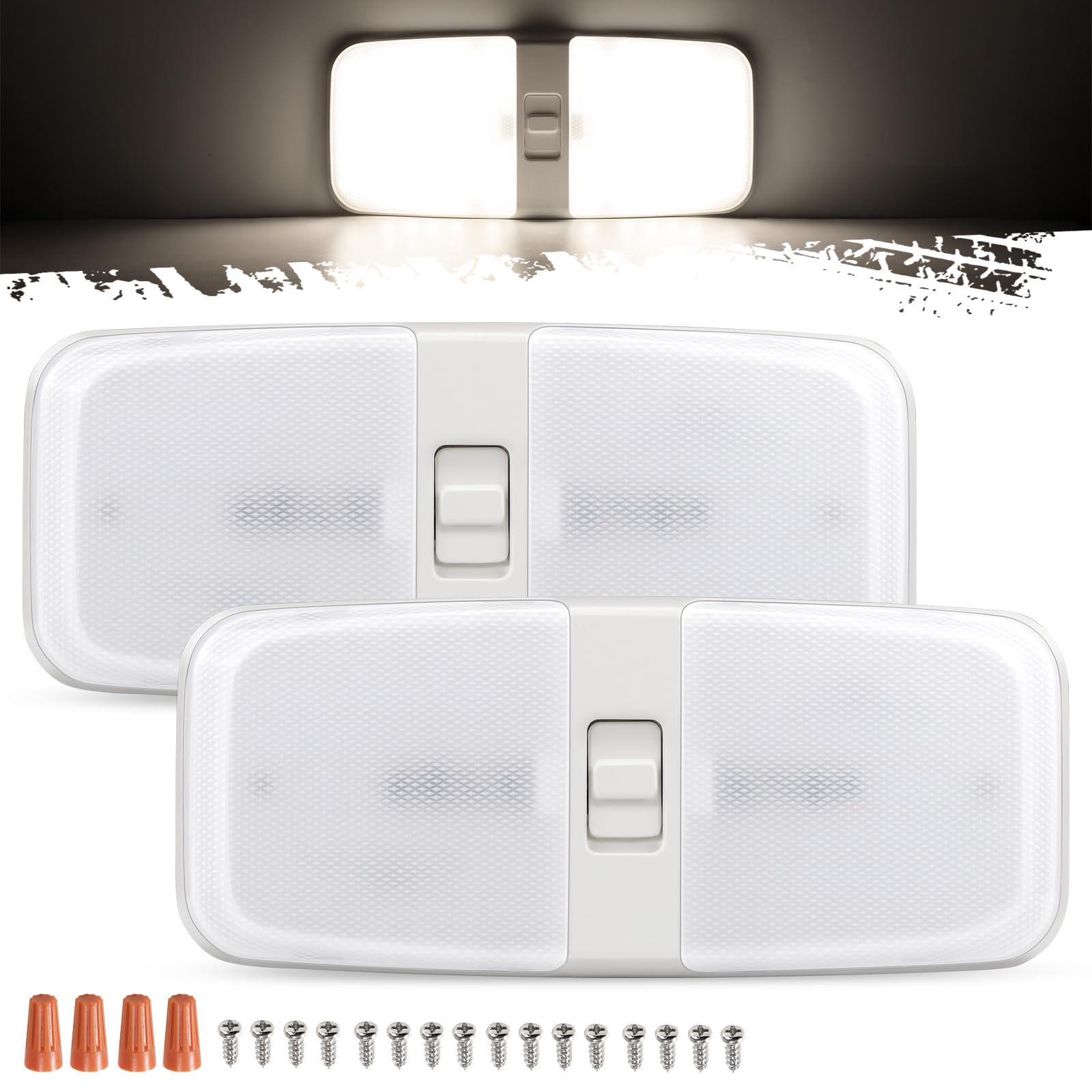 Amazon.com: Partsam 2Pcs RV Interior Lights with Off/On Switch, 126LED ...