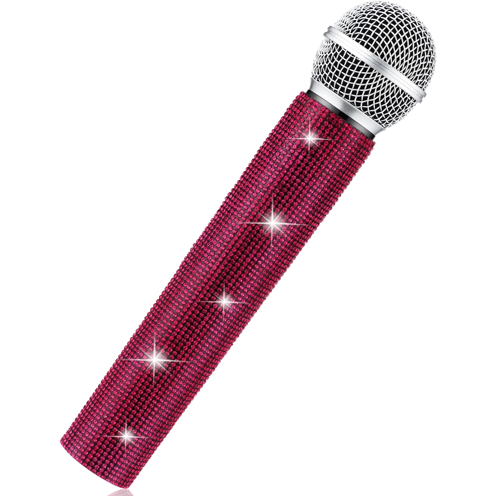 Amazon.com: Sanwuta Fake Microphone Prop Microphone Sparkly Bling ...