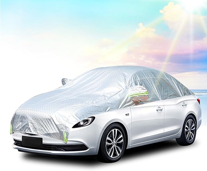 Half Car Cover, Universal Car Top Cover Sun Protection Breathable Sun ...