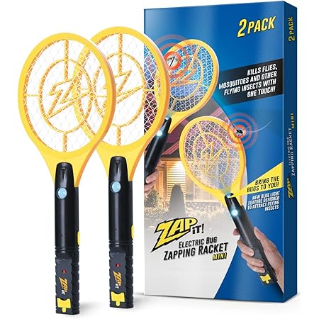 Amazon.com : 2 Pack Bug Zapper Electric Fly Swatter Zap Mosquito ...
