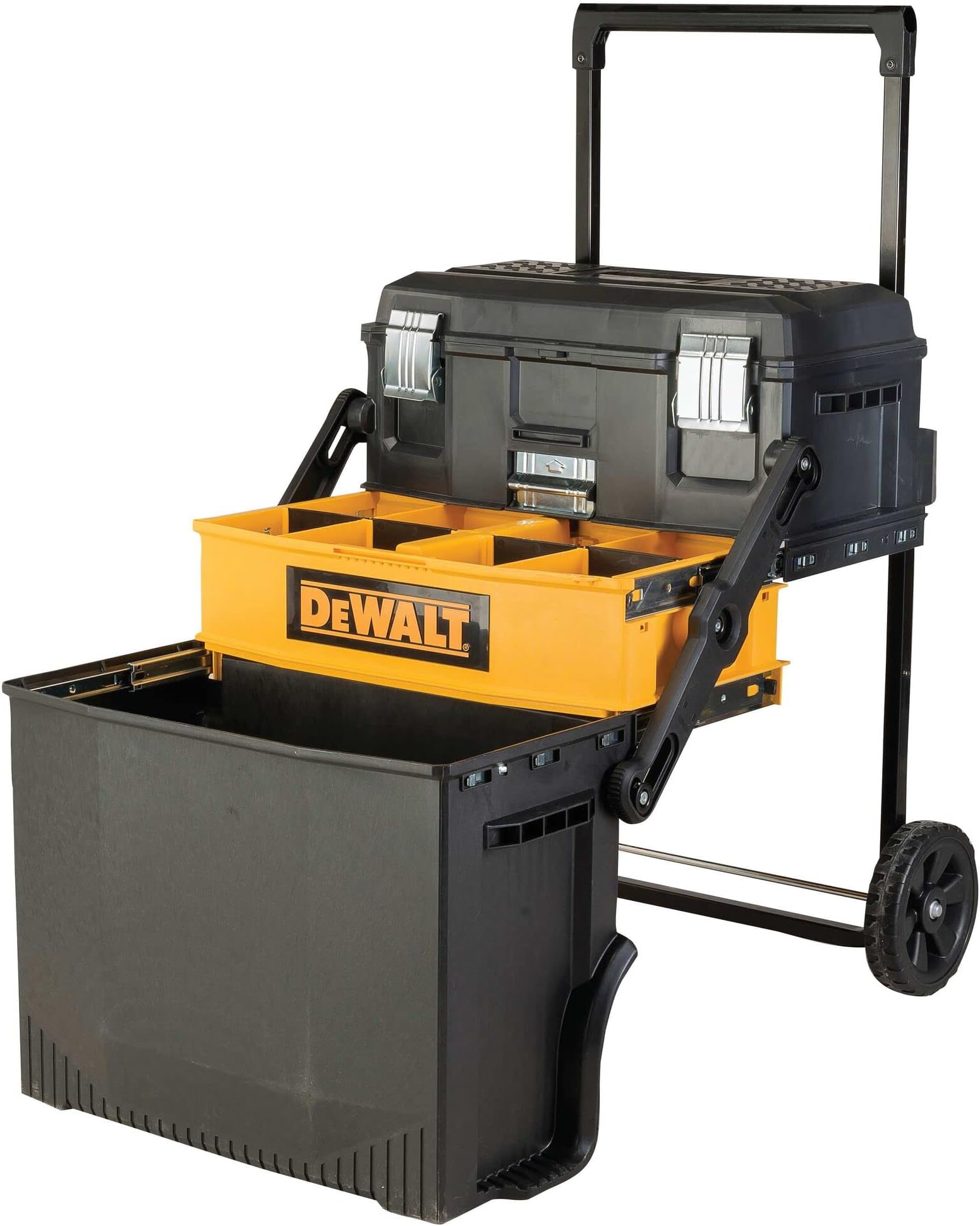 DEWALT Wheeled Rolling Tool Box Multi-level, Extendable Tool Box for ...