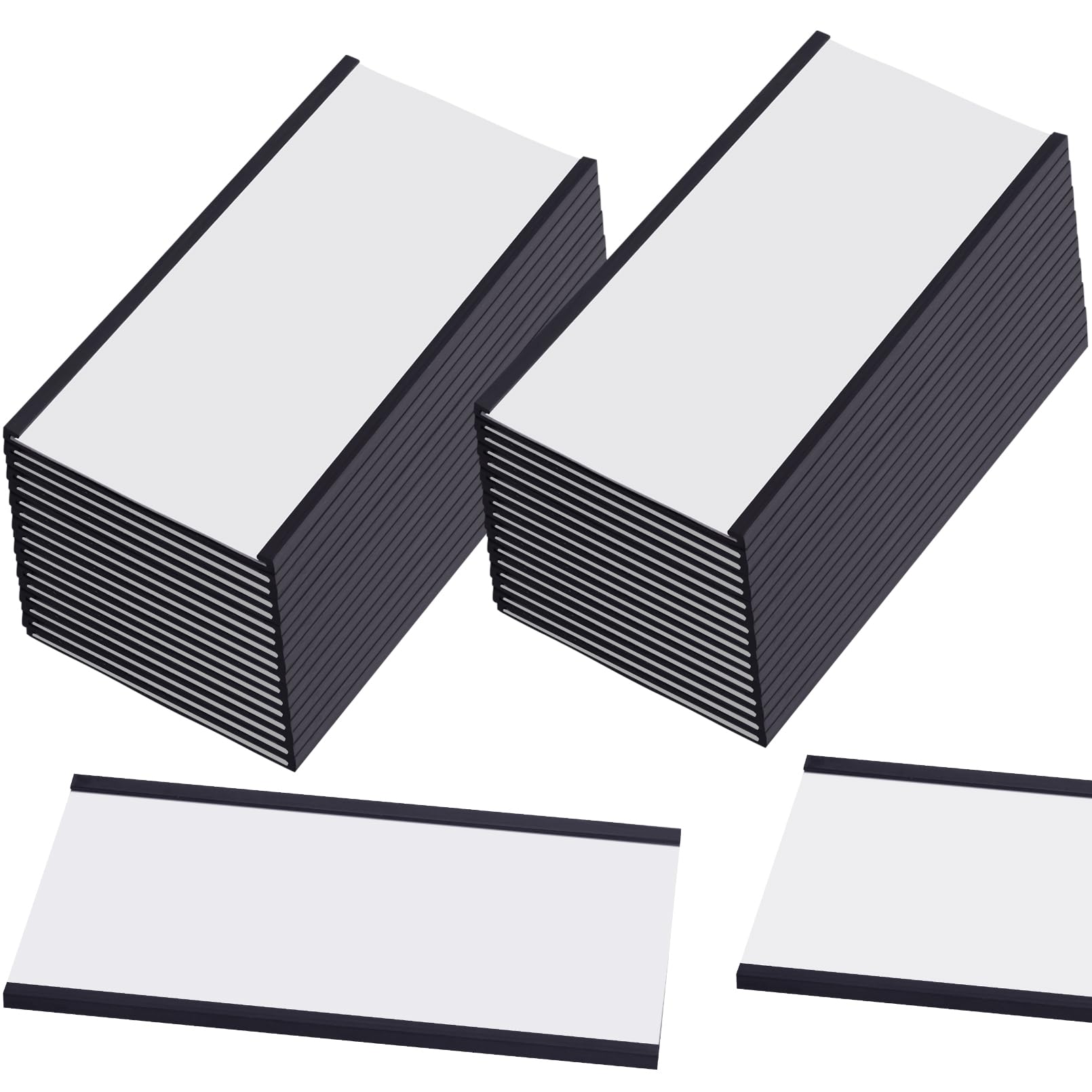 Amazon.com : Loccmat 60 Pcs Magnetic Label Holders,4 x 2 in C Channel ...