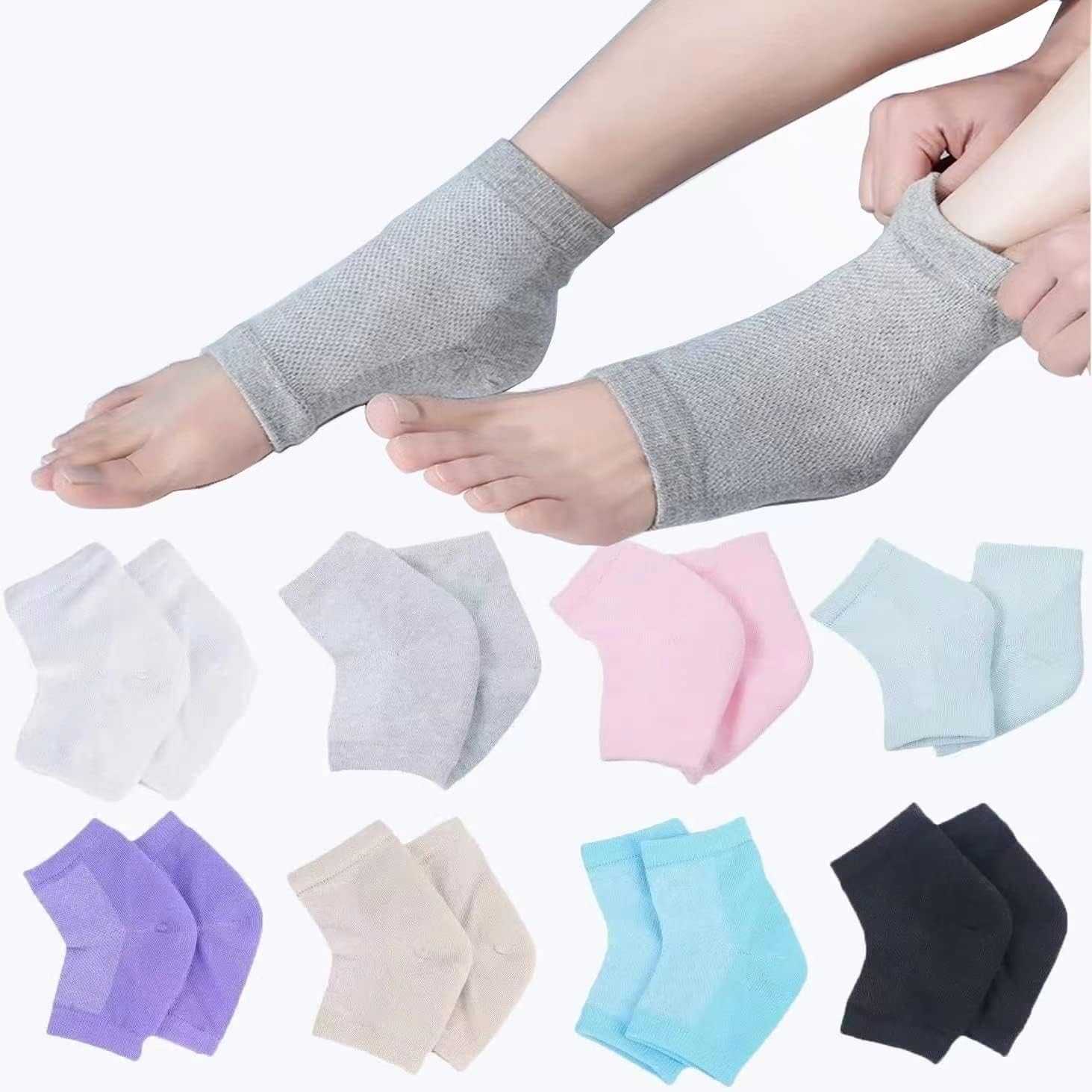 Amazon.com : 3 Pairs Aloe Socks Moisturizing Spa Socks Infused Socks ...