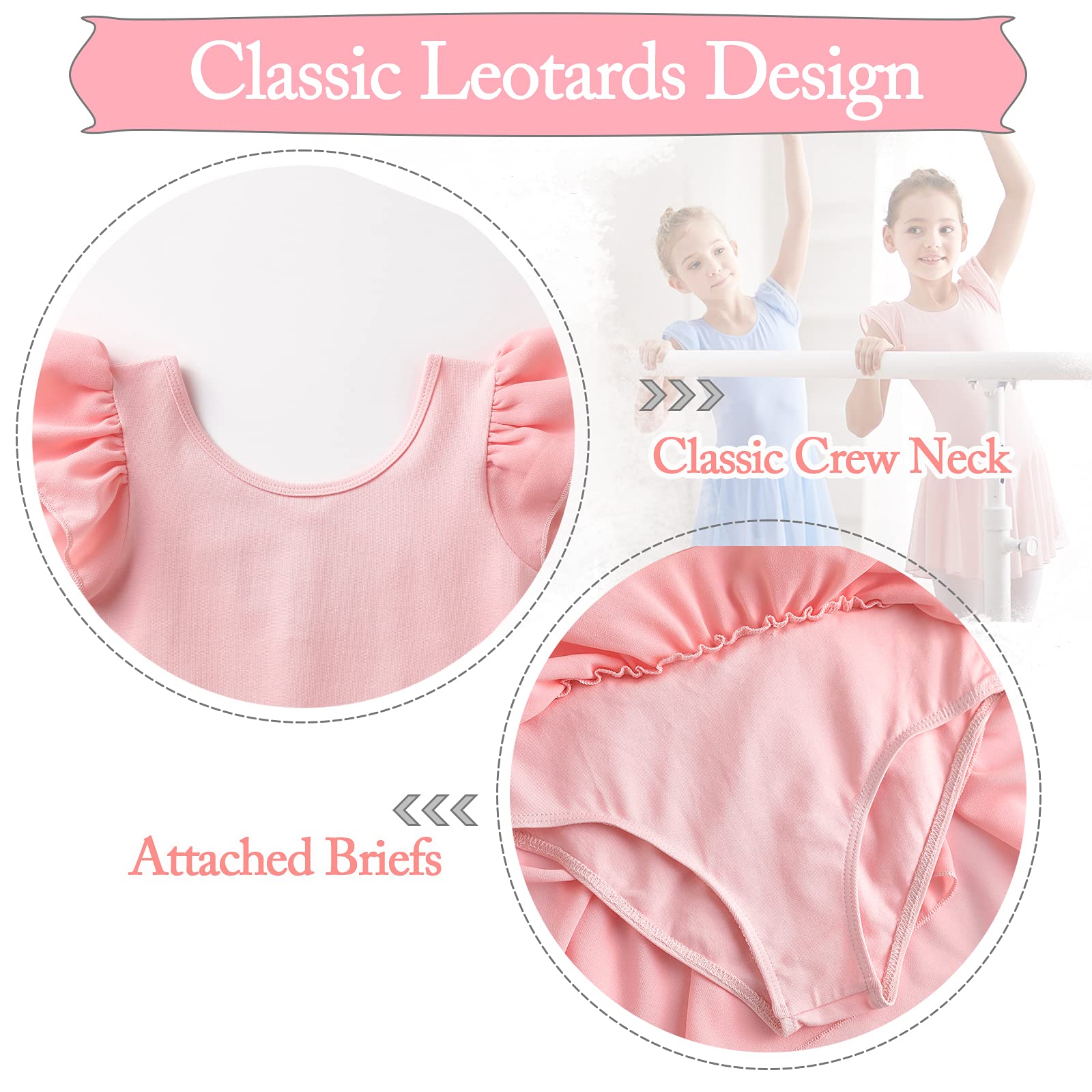 Snapklik.com : MERIABNY Dance Leotard For Girls 6 7 Years Old Toddlers ...