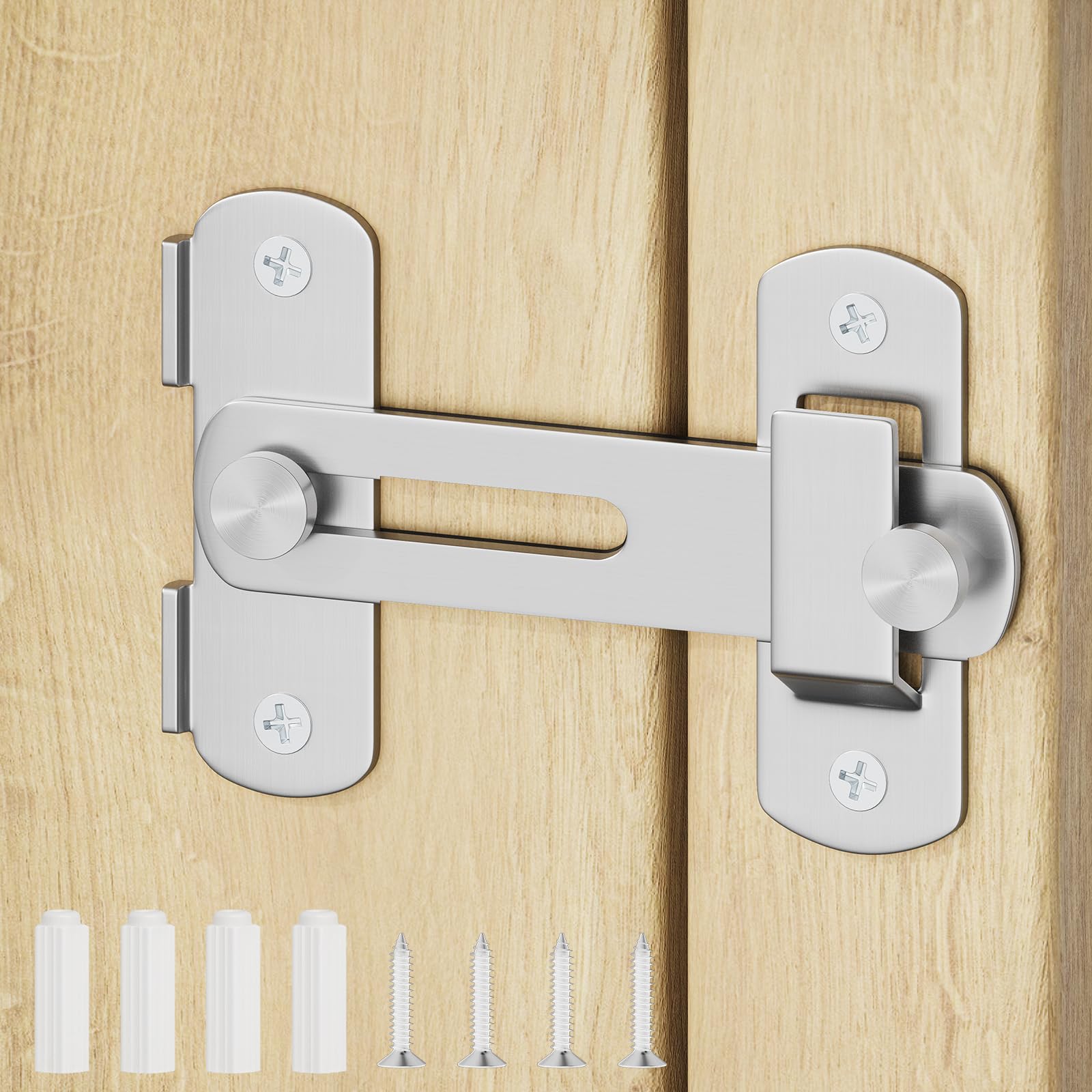 Snapklik.com : SMARTSTANDARD Barn Door Lock, 180 Degree Barn Door Latch ...