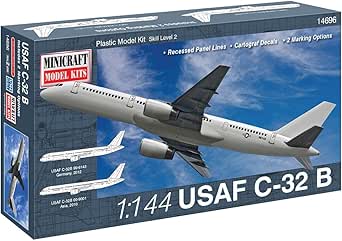 Amazon.com: Minicraft C-32B USAF Airplane Model Kit (1/144 Scale ...