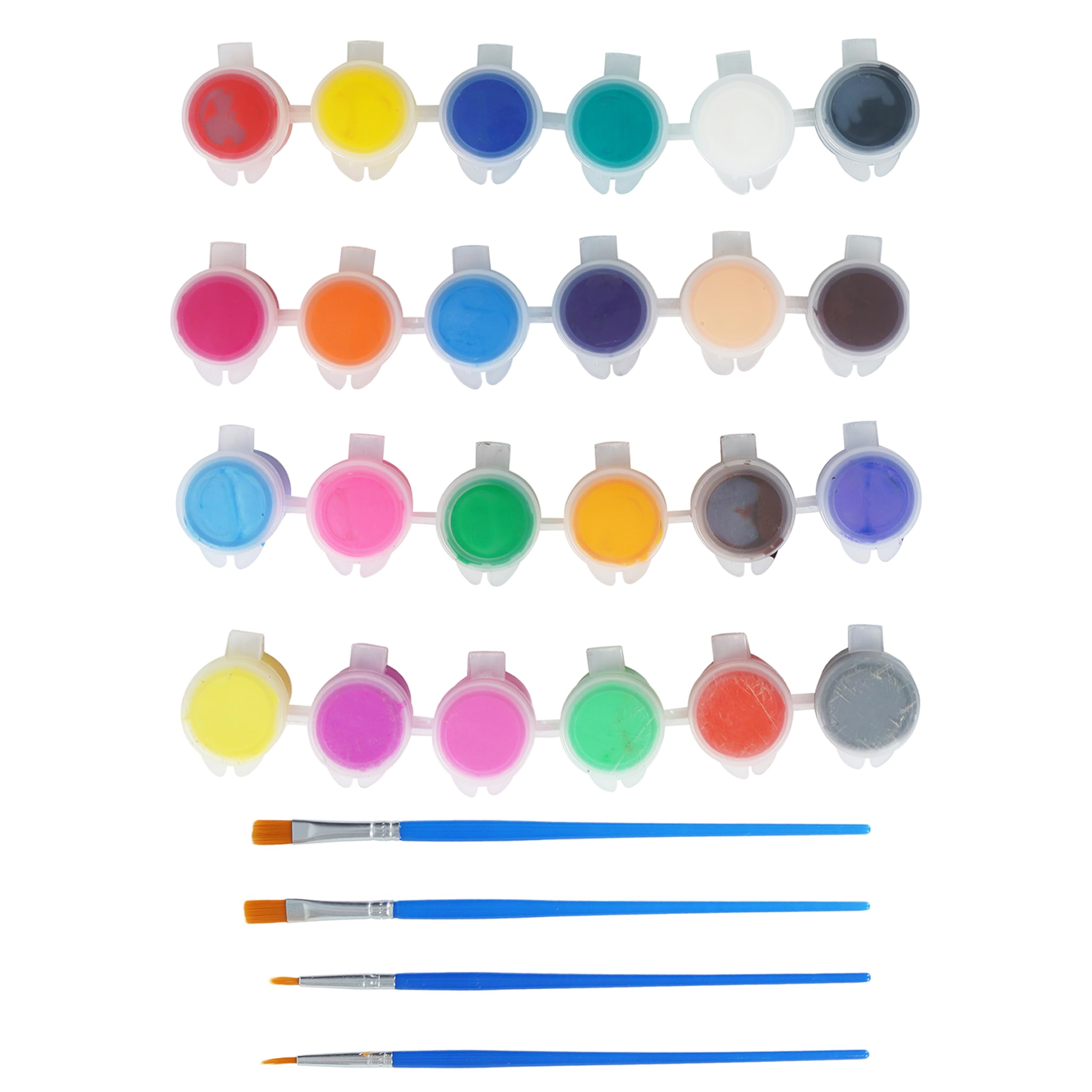 Amazon.com: Pack of 4 Mini Acrylic Paint Set for Kids – 96 Paint Units ...