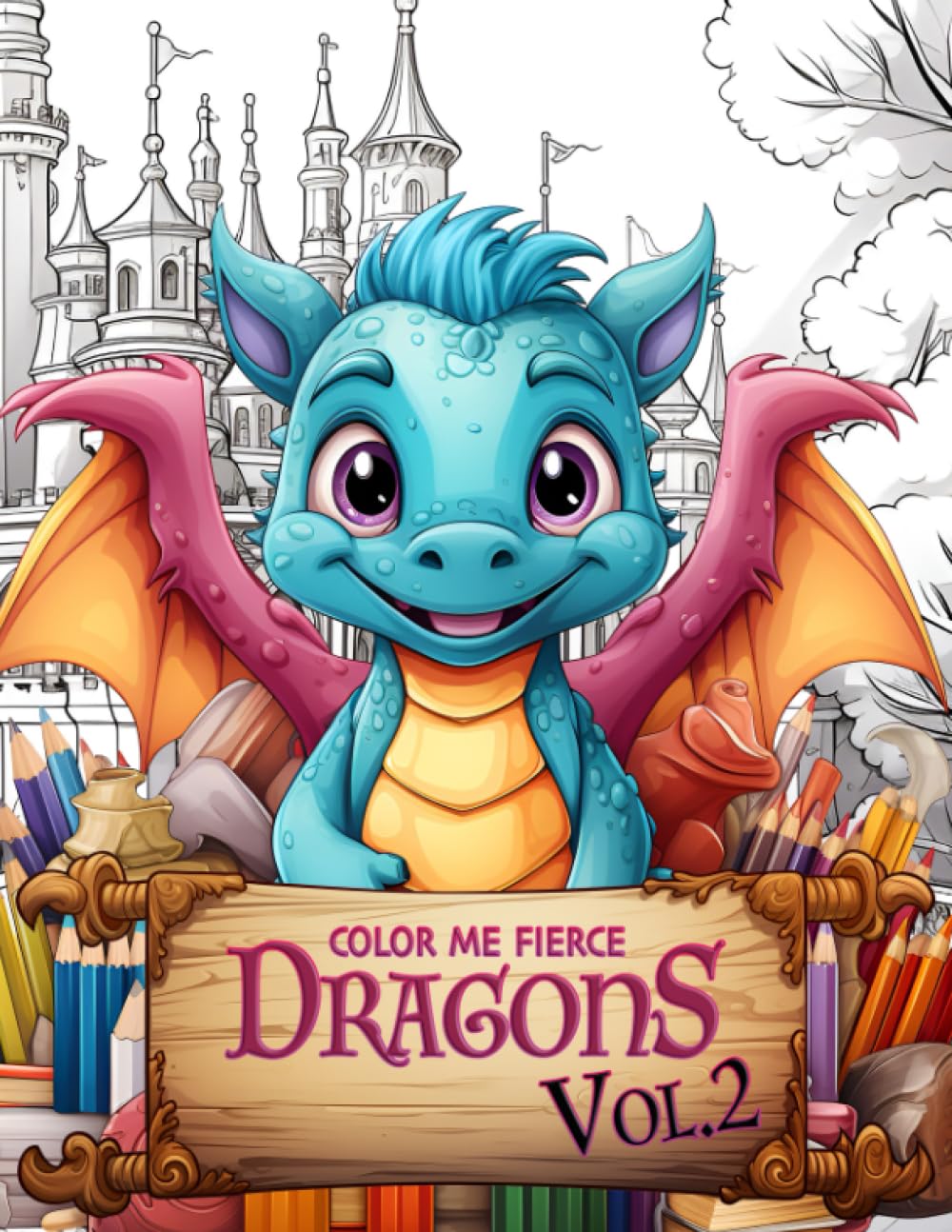 Amazon.com: Color Me Fierce: Dragons: Coloring book for kids or adults ...